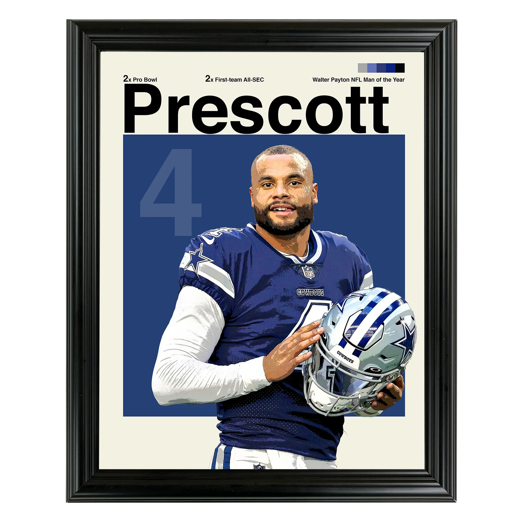 Dak Prescott Framed Sports Art Photo by Thomas Maxwell - Walmart.com