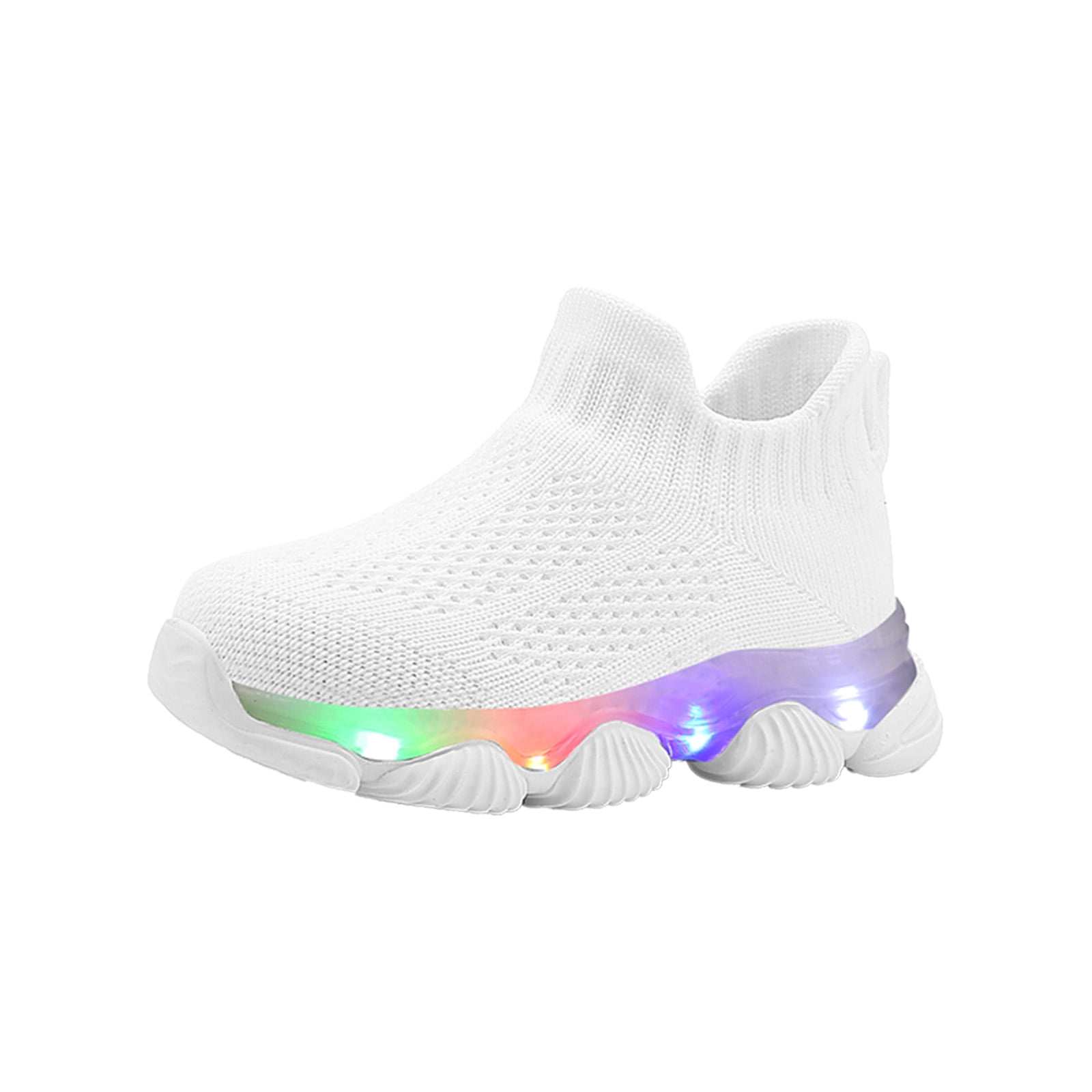 Dakaela 0-7Y Baby Boys Girls Sock Shoes Light up Infant Toddler First ...