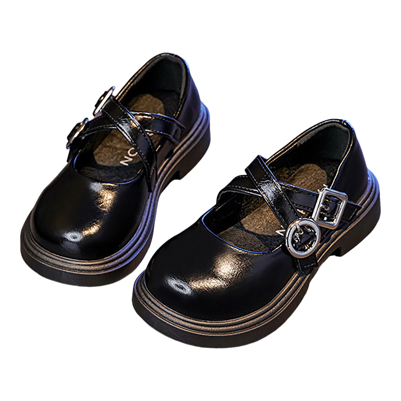 Dakaela 3-10Y Girls Mary Jane Dress Shoes Cross Strap Chunky Platform ...