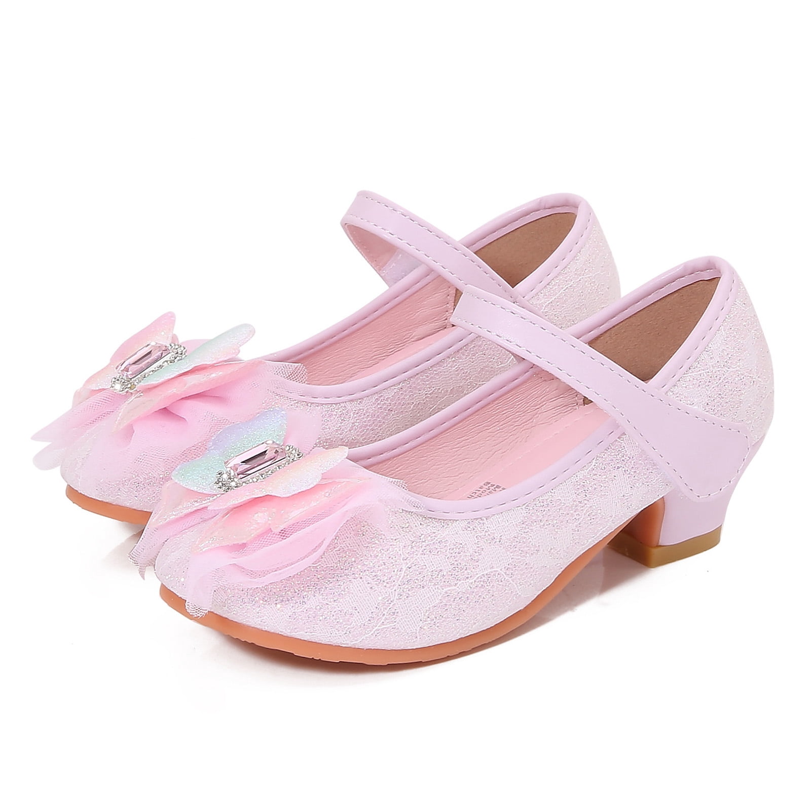 Dakaela 3-11 Years Girls Dress Shoes Bowknot Glitter Princess Mary Jane ...
