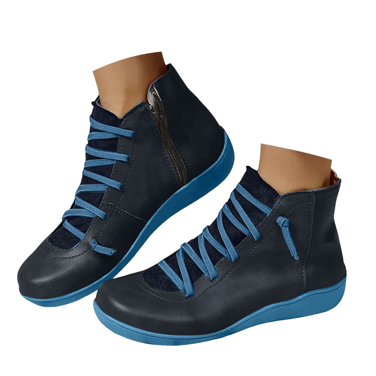 Dakaela Ankle Boots for Women Arch Support Walking Booties Low Heel ...