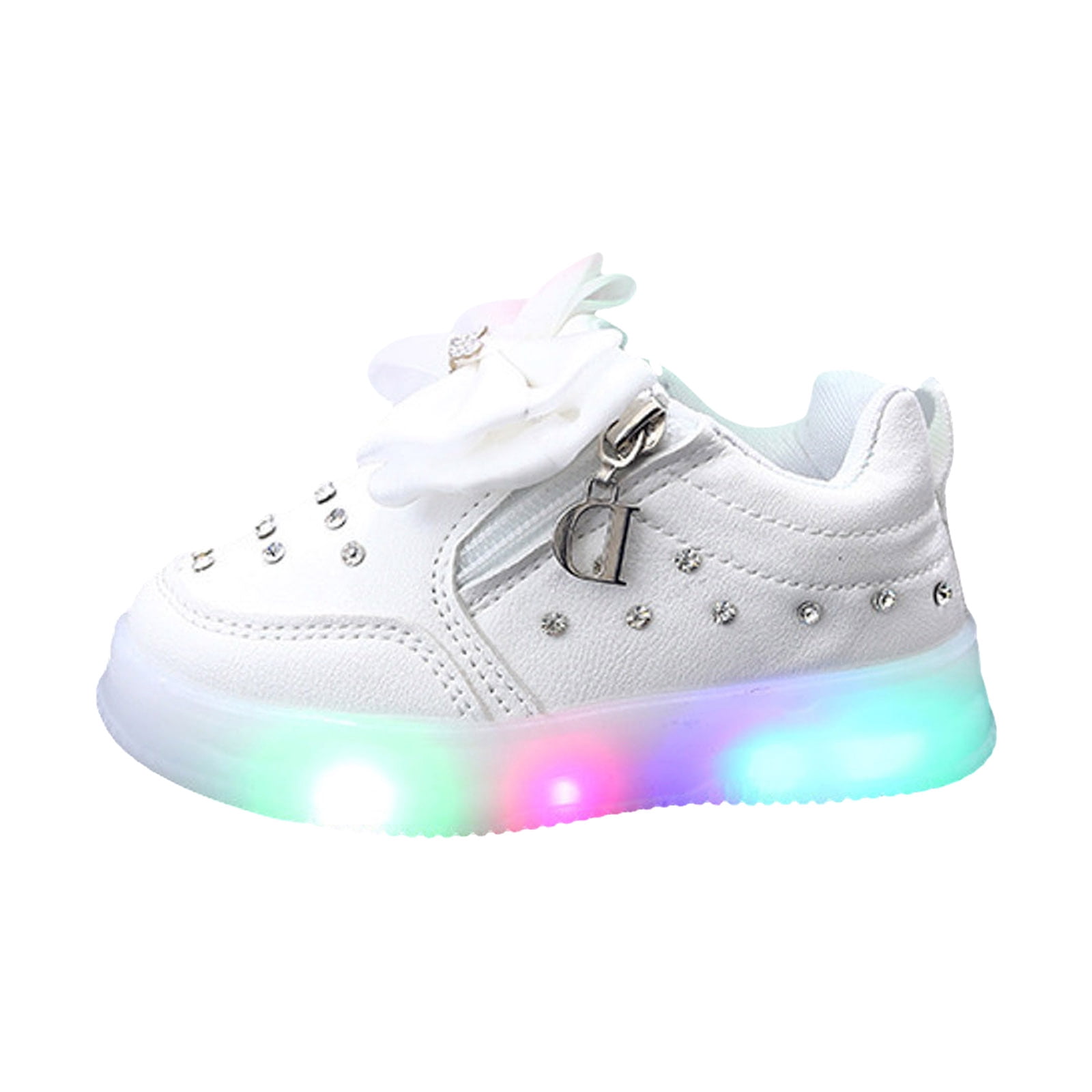Dakaela Boys Girls Light up Shoes Toddler Baby LED High Top Sneakers 12 ...