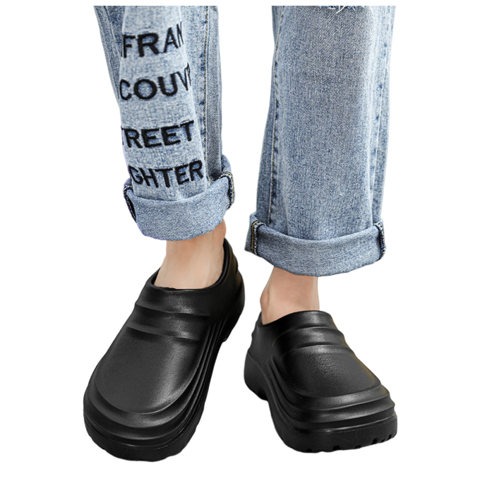 Dakaela Chef Shoes for Men Slip Resistant Waterproof Work Clogs Food ...