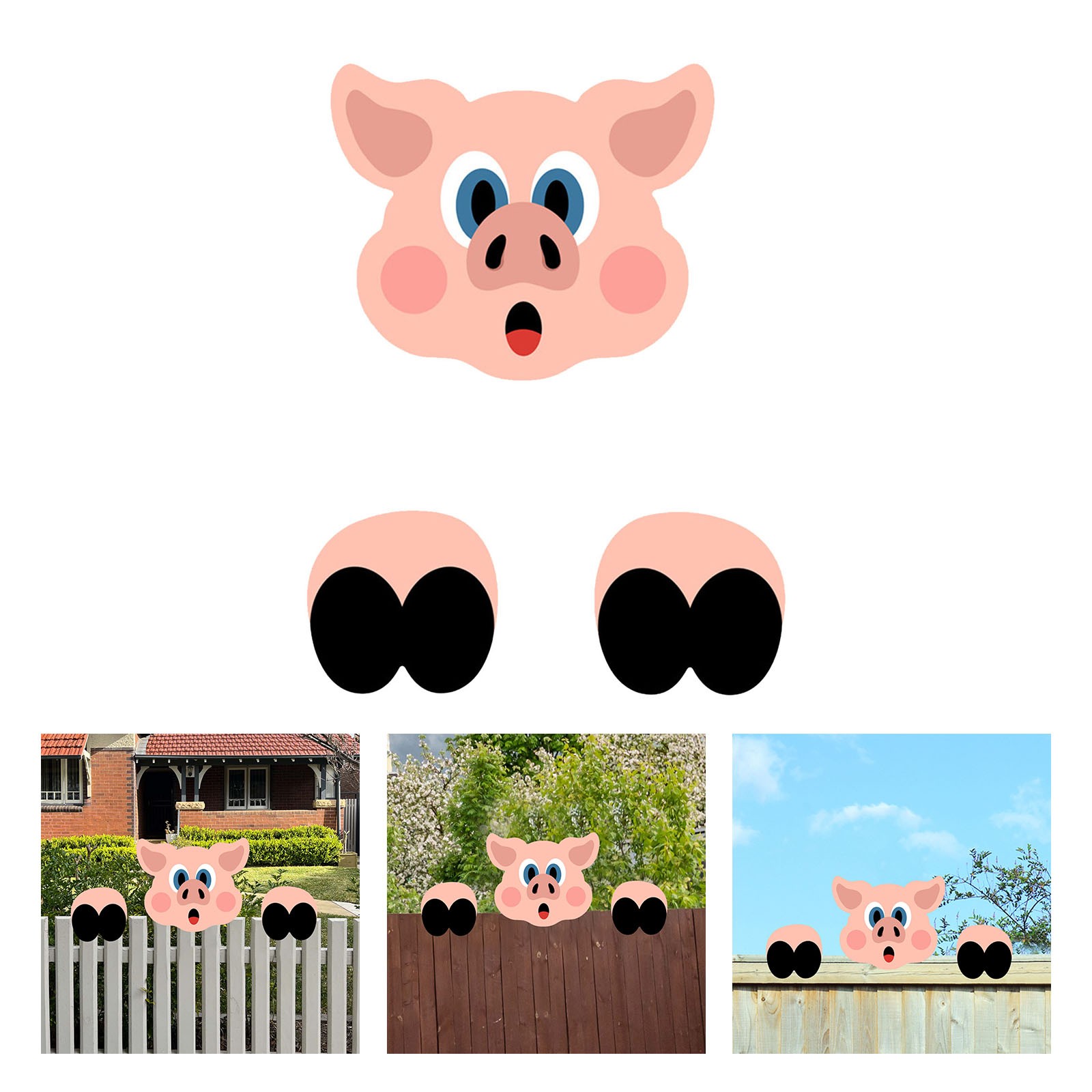 Dakaela Garden Decorations Animals Fence Peeker Garden Ornament for ...