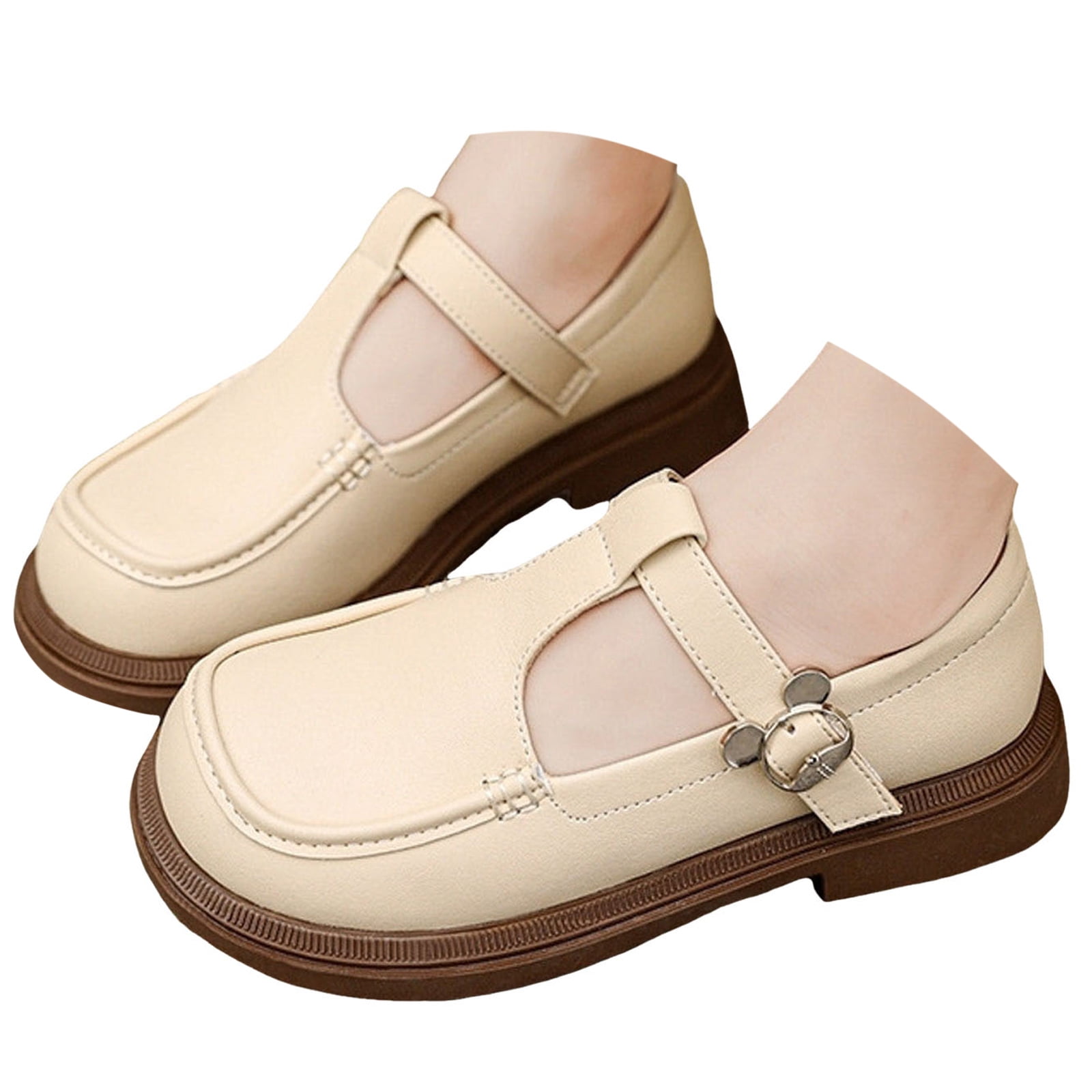 Dakaela Girls Mary Jane Dress Shoes Square Toe School Uniform Loafers ...