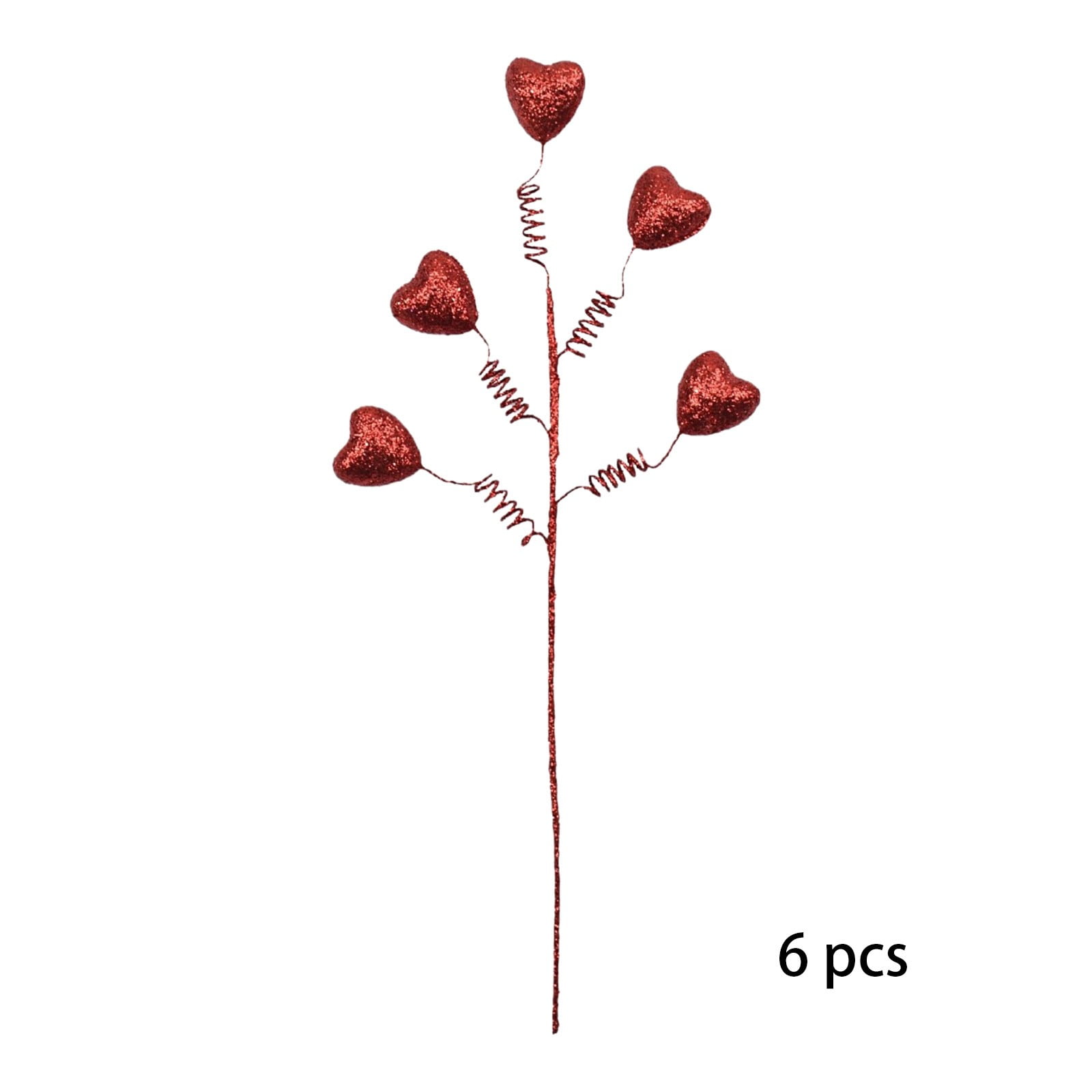 Dakaela Heart Red Pink Berry Flower Stems Valentine’s Day Branch Twig ...