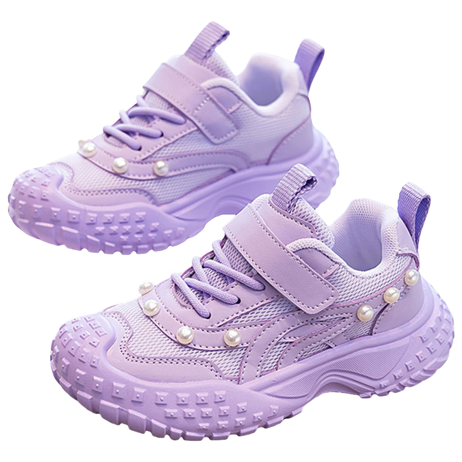 Dakaela Kid's Fashion Sneakers Girls Non Slip Princess Tennis Walking ...