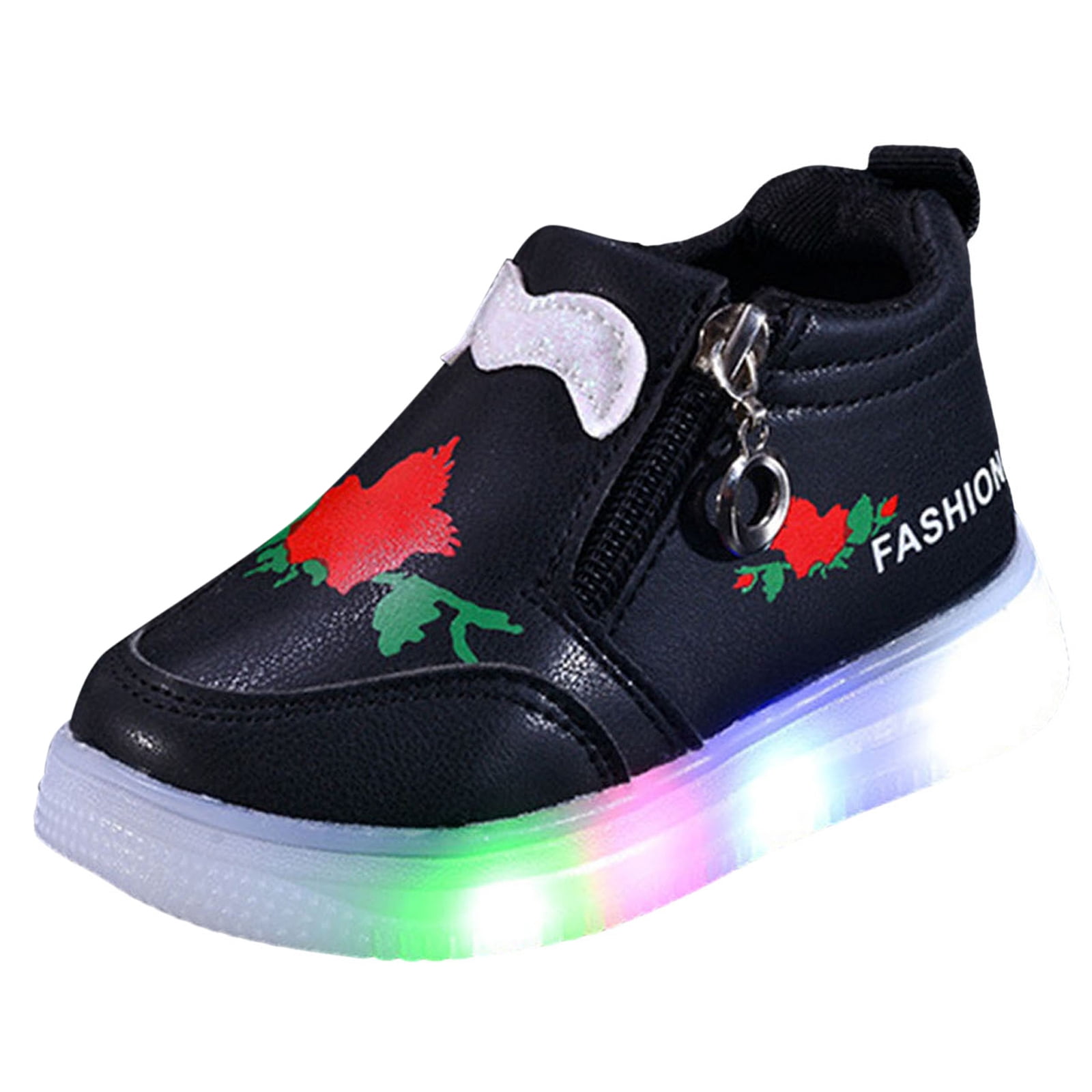 Dakaela Kids LED Light up Shoes Unisex Boys Girls Slip on Sneakers ...