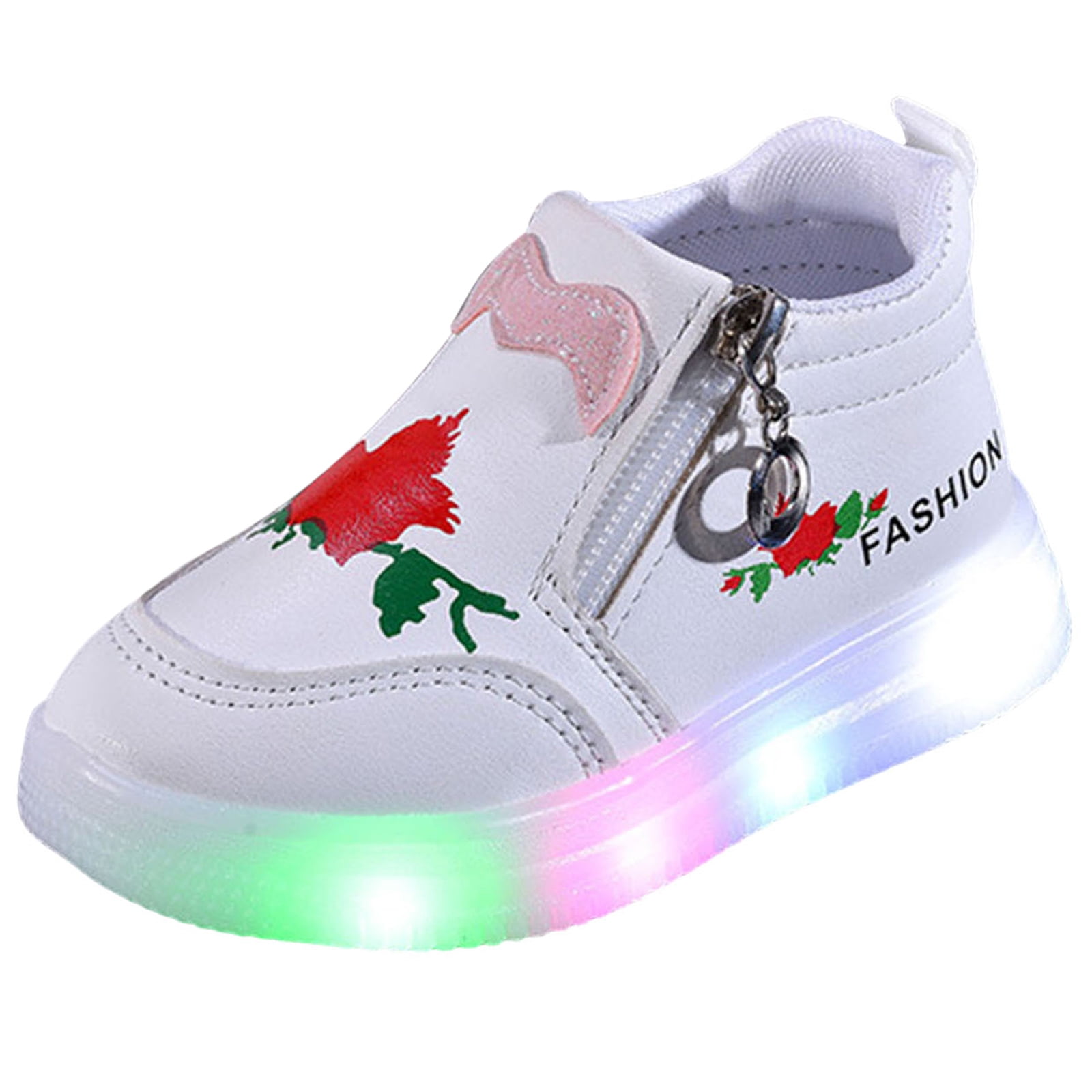 Dakaela Kids LED Light up Shoes Unisex Boys Girls Slip on Sneakers ...