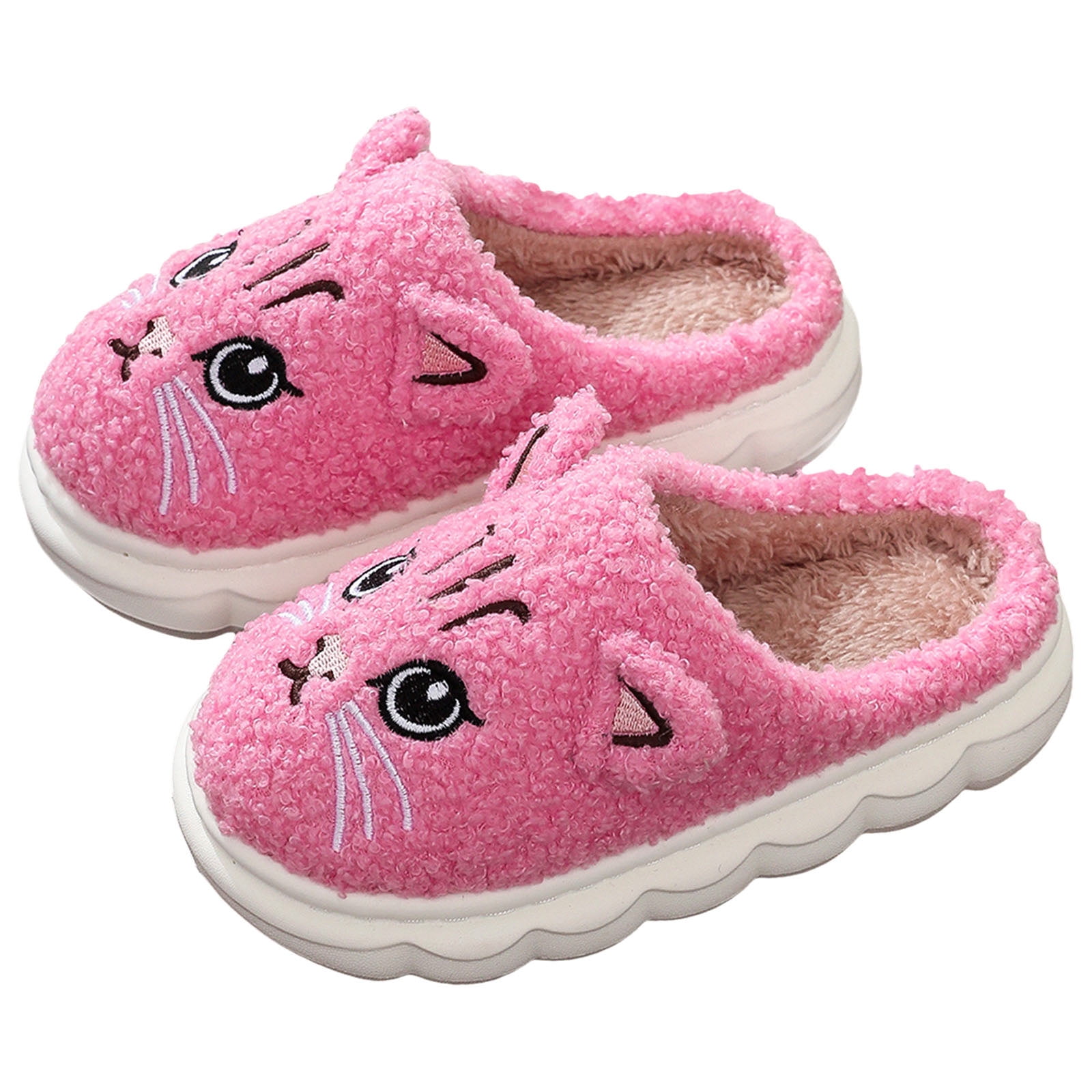 Dakaela Kids Slippers Cute Soft Plush Warm House Slipper Girls Boys ...