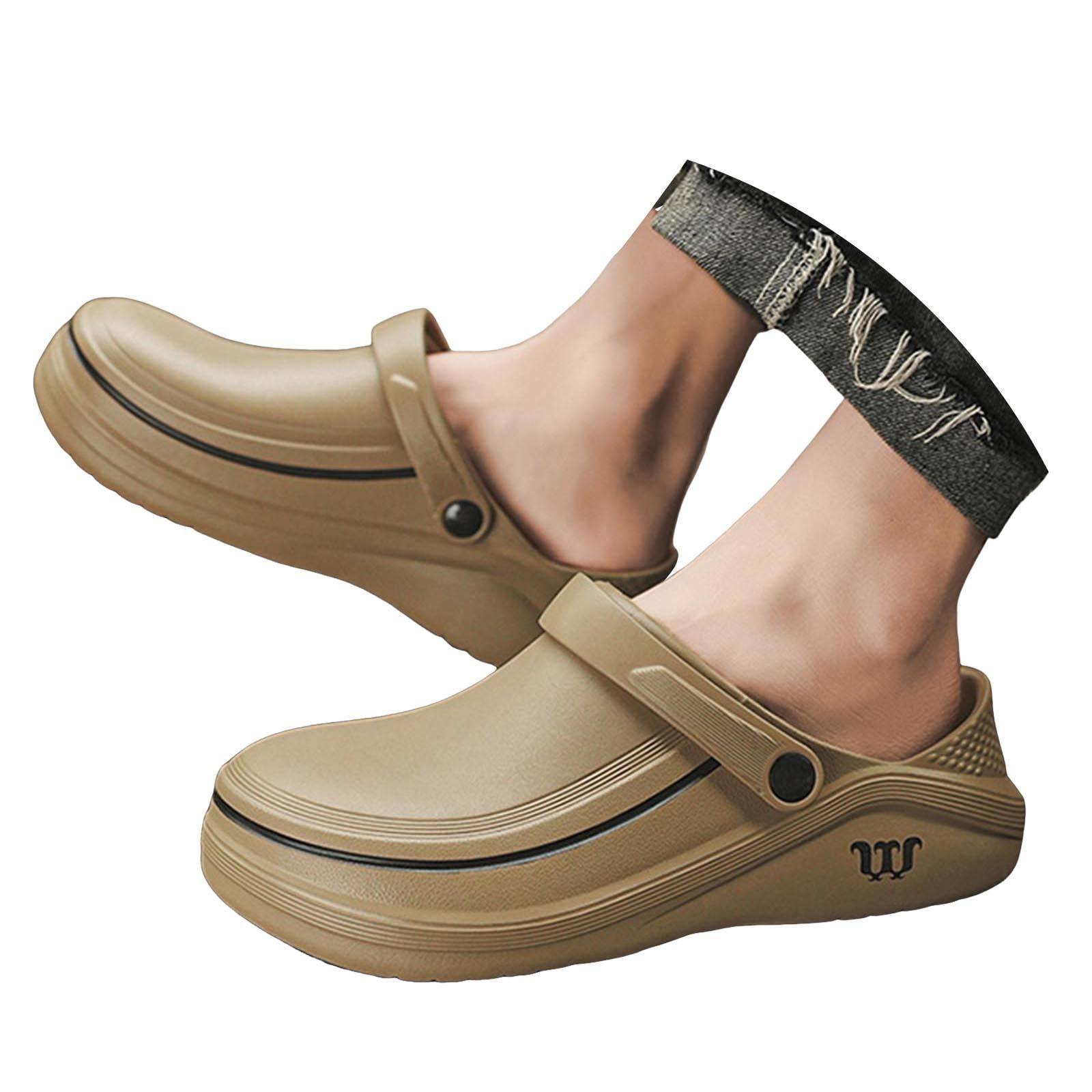 Dakaela Men's Chef Shoes Oil Resistant Nursing Clogs Waterproof Kitchen ...