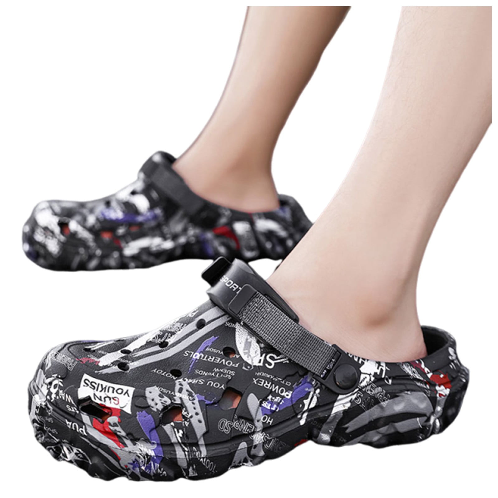 Dakaela Men's Clogs Athletic Sports Sandals Slip on Garden Shoes Summer ...