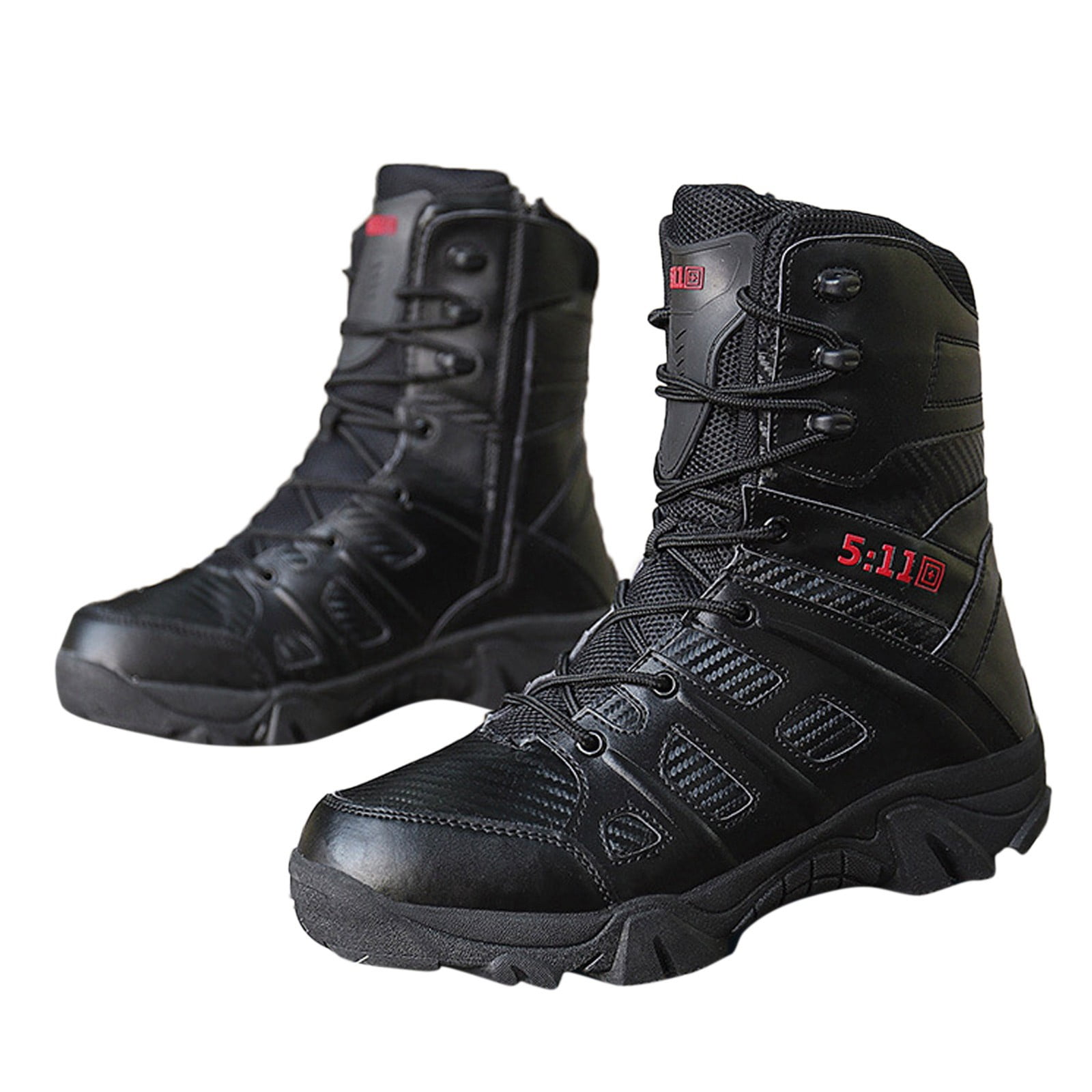 Dakaela Men's Military Tactical Work Boots Outdoor Hiking Combat ...