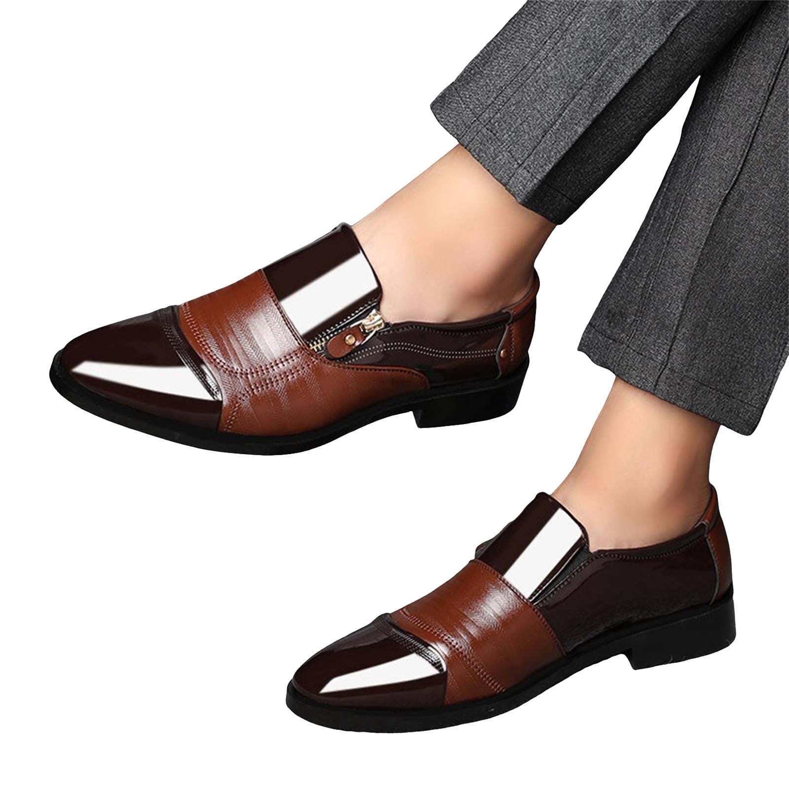 Dakaela Men's Tuxedo Dress Shoes Classic Wingtip Formal Oxfords ...