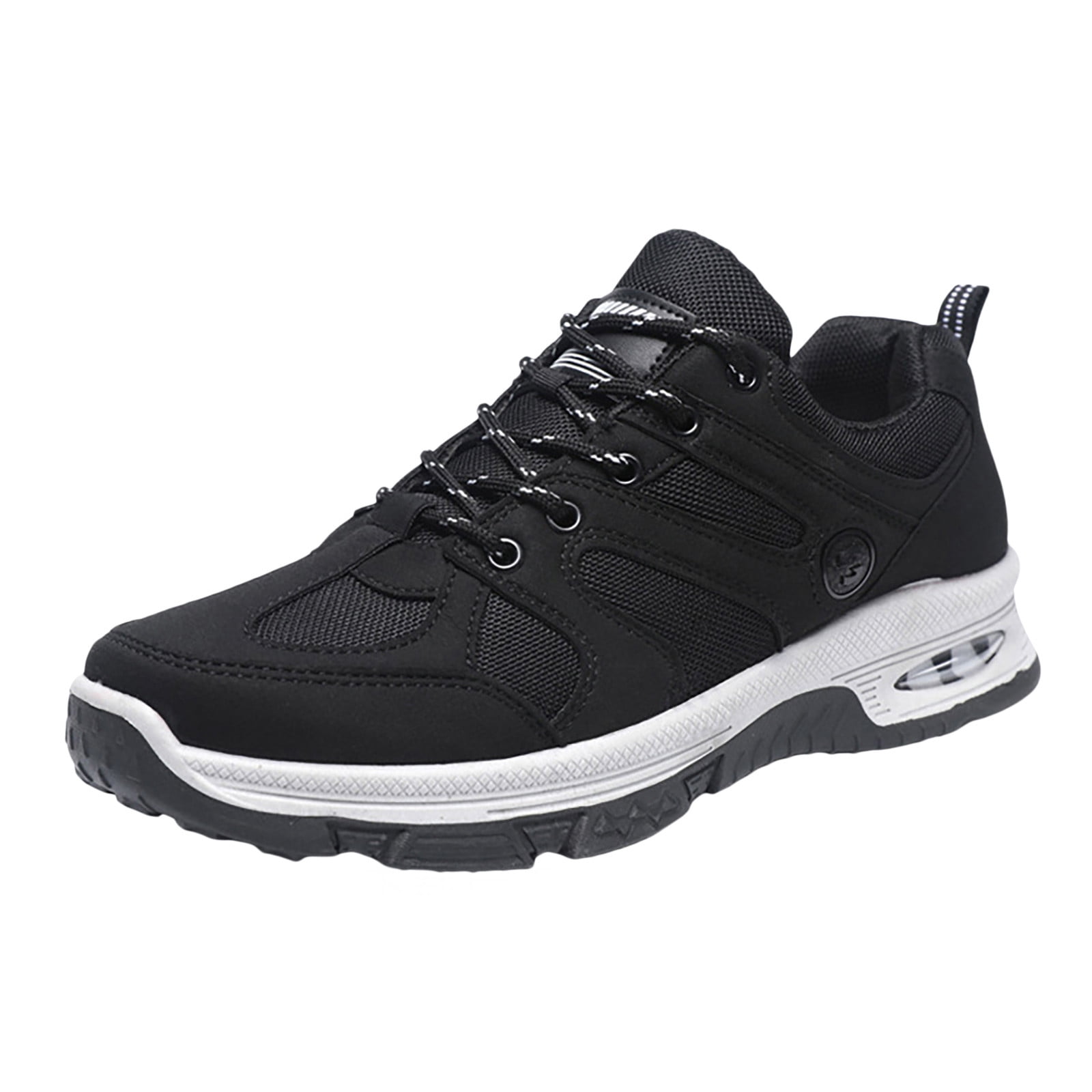 Dakaela Men's Waterproof Hiking Shoes Leather Outdoor Walking Work ...