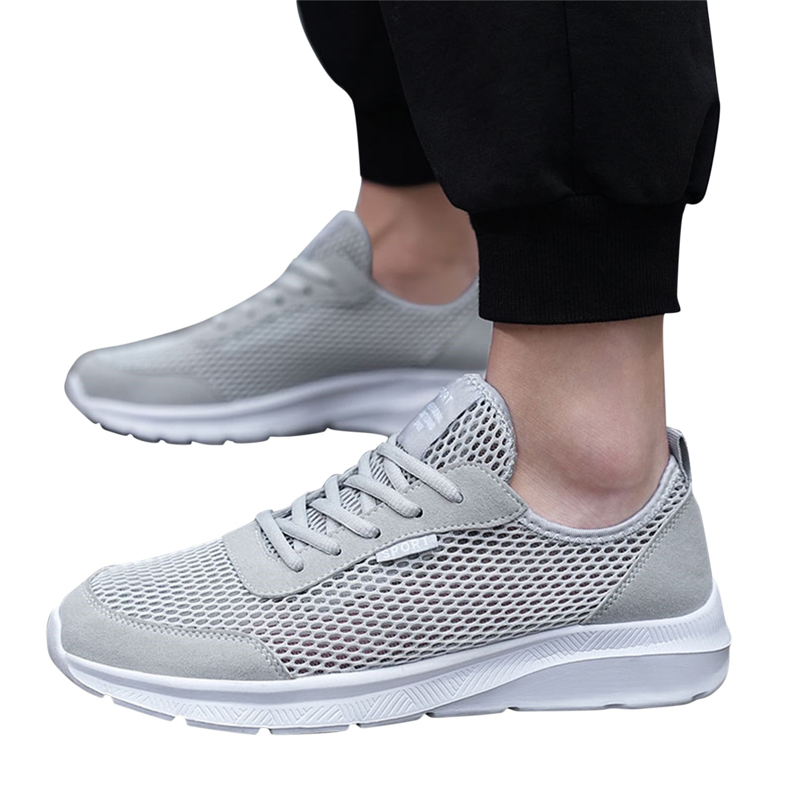 Dakaela Mens Slip on Running Shoes Lightweight Walking Fashion Sneakers ...