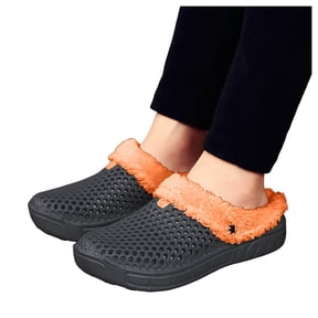 Mens Lined Clogs Waterproof Garden Shoes Winter House Slippers ...