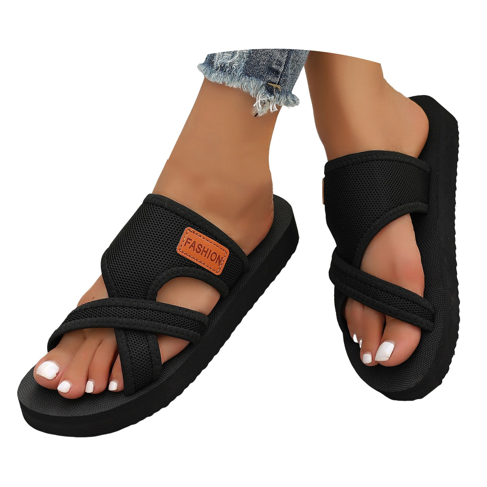 Dakaela Mesh Sandals for Women 2025 Hollow Orthopedic Slide Shoes ...
