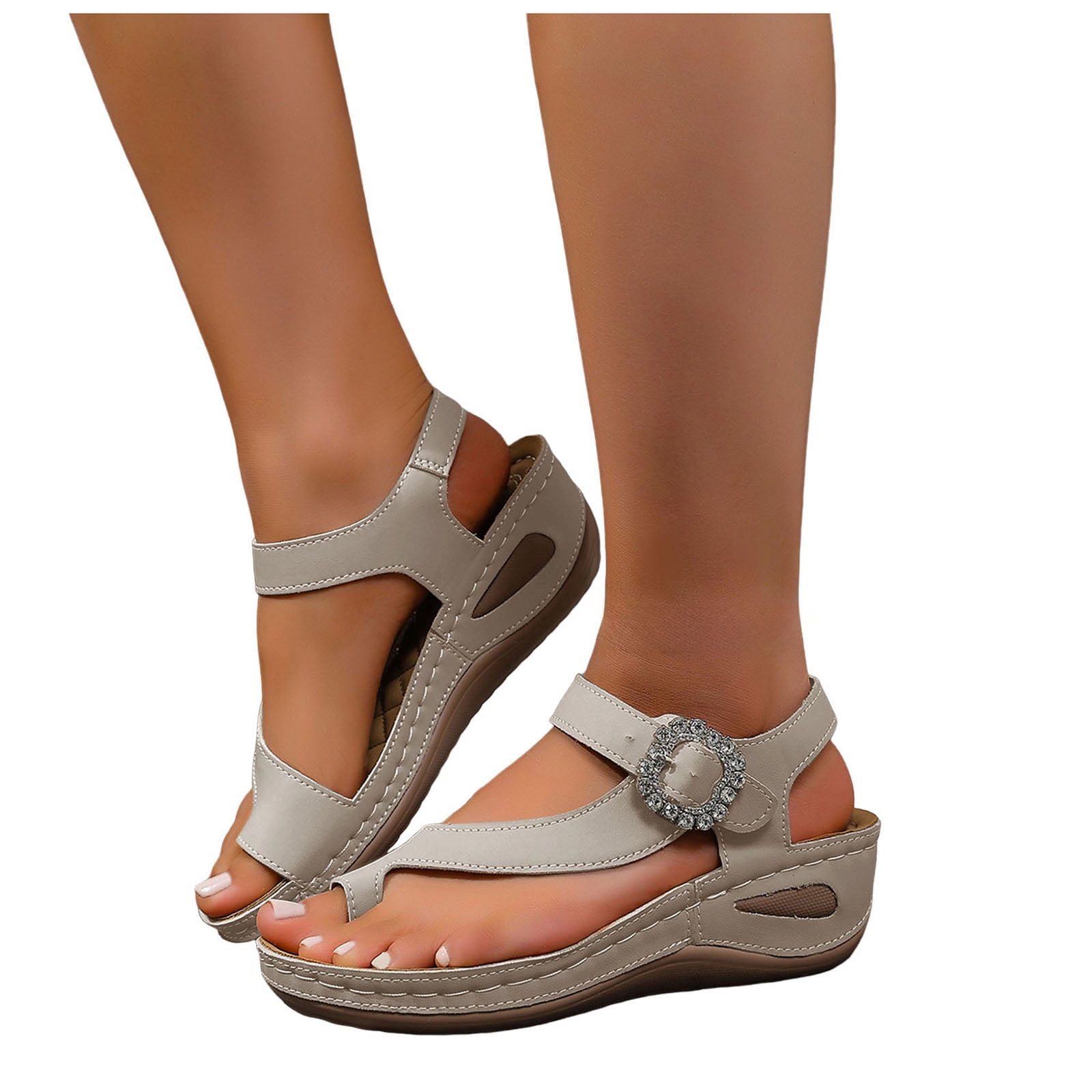 Dakaela Orthopedic Sandals for Women Arch Support Wedge Slip on Shoes ...