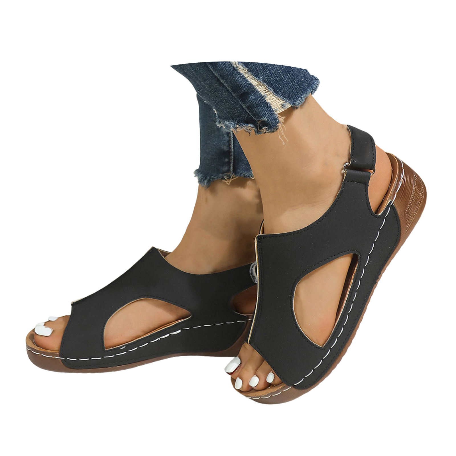 Dakaela Orthopedic Wedge Sandals for Women 2025 Summer Dressy Flats ...