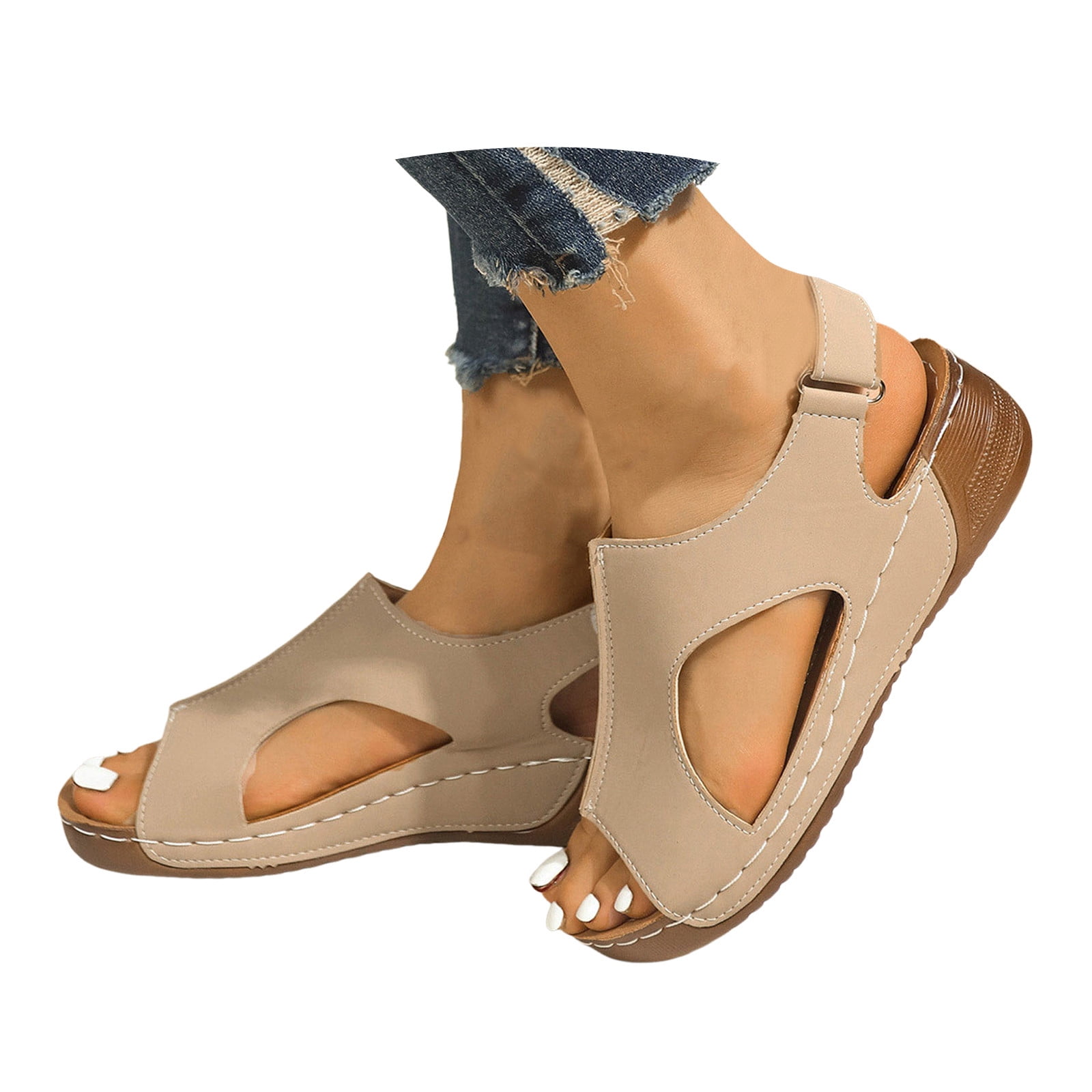 Dakaela Orthopedic Wedge Sandals for Women 2025 Summer Dressy Flats ...