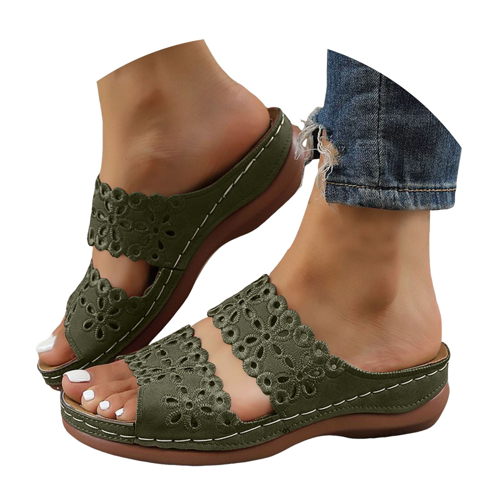 Dakaela Orthopedic Wedge Sandals for Women Arch Support Walking Summer ...