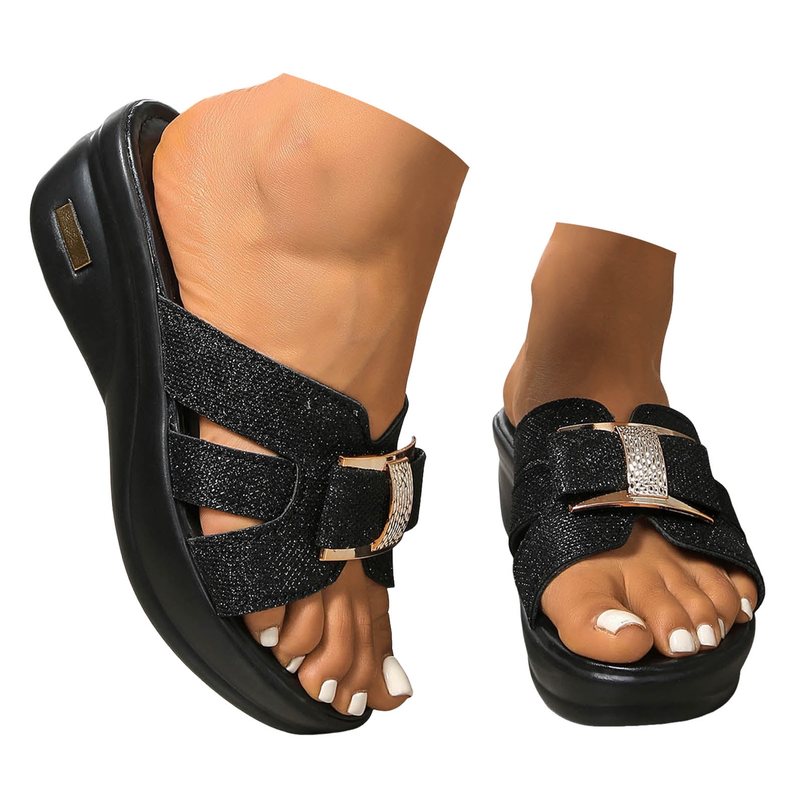 Dakaela Platform Sandals for Women Recovery Orthopedic Walking Slides ...