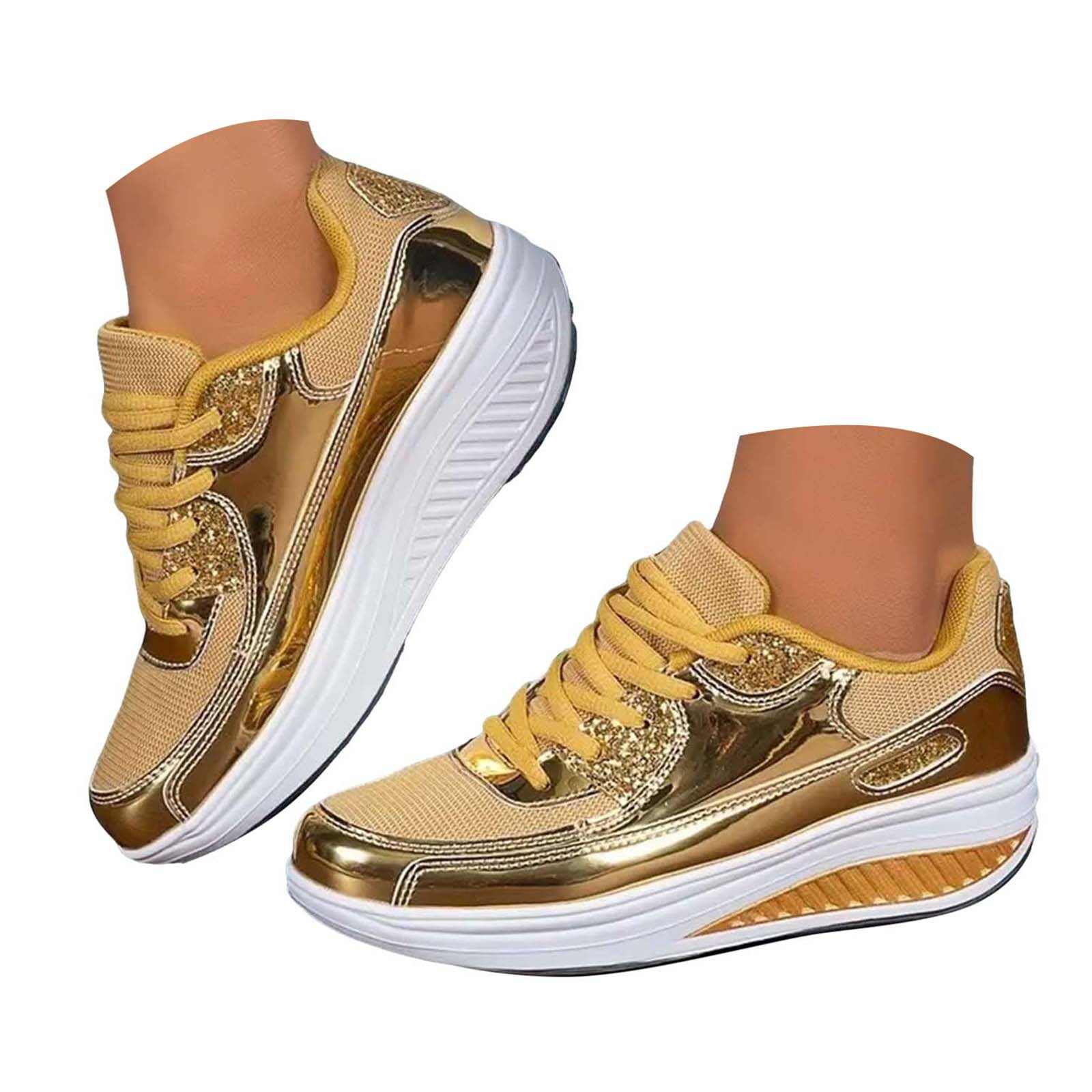 Dakaela Platform Sneakers for Women Slip Resistant Work Shoes ...