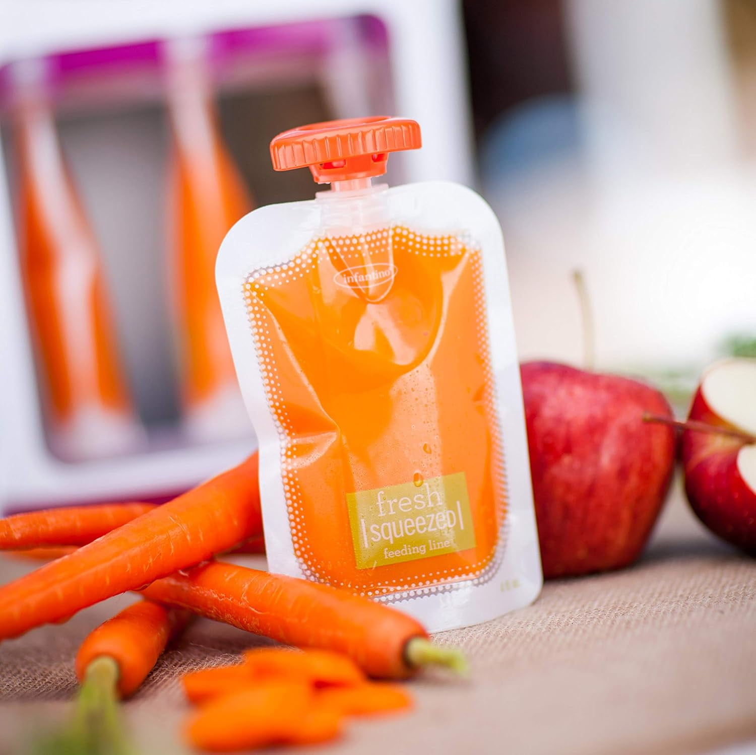 Dakaela Reusable Baby Food Pouches Squeeze Homemade Organic Applesauce ...