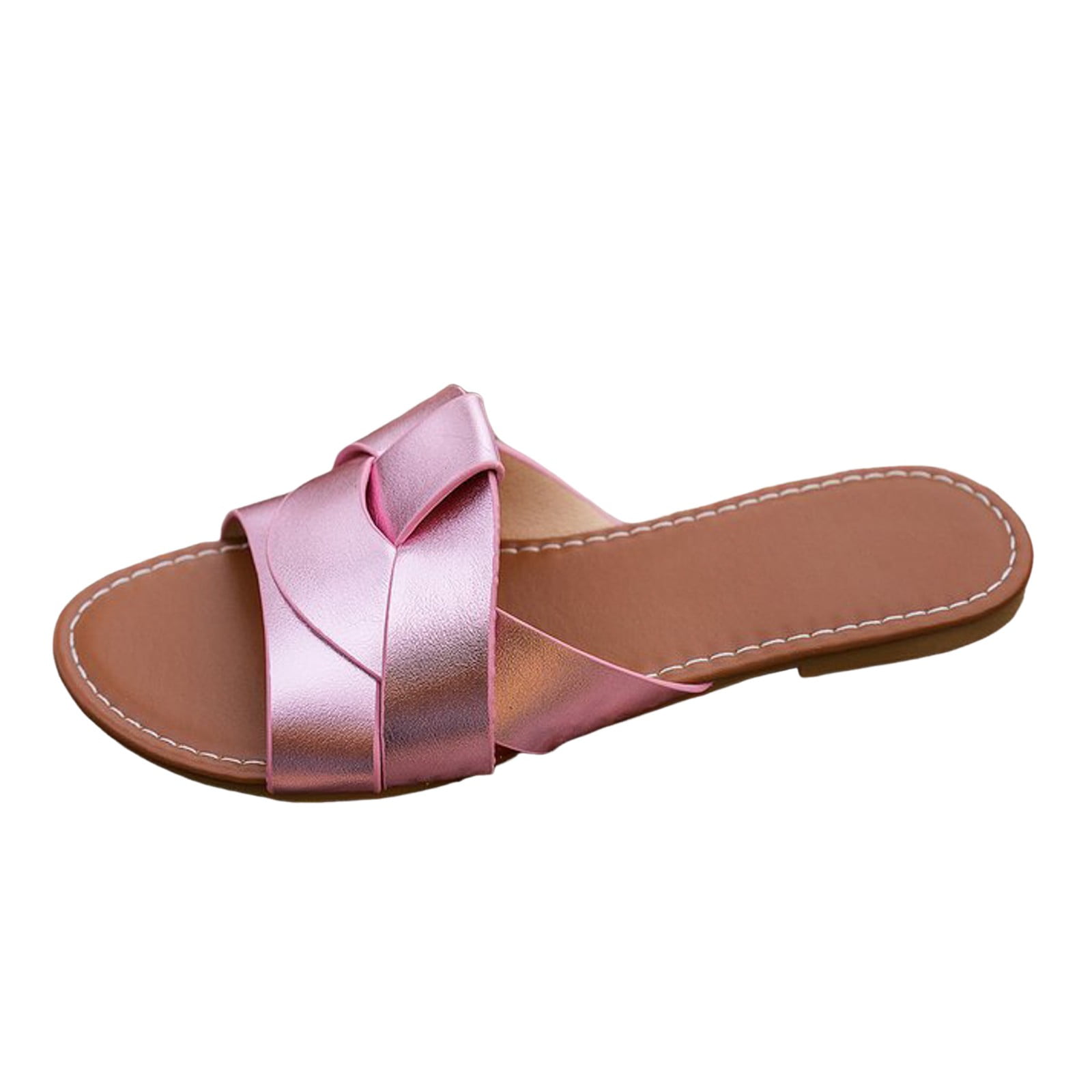 Dakaela Sandals for Women 2025 Dressy Slides Flats Open Toe Ladies ...