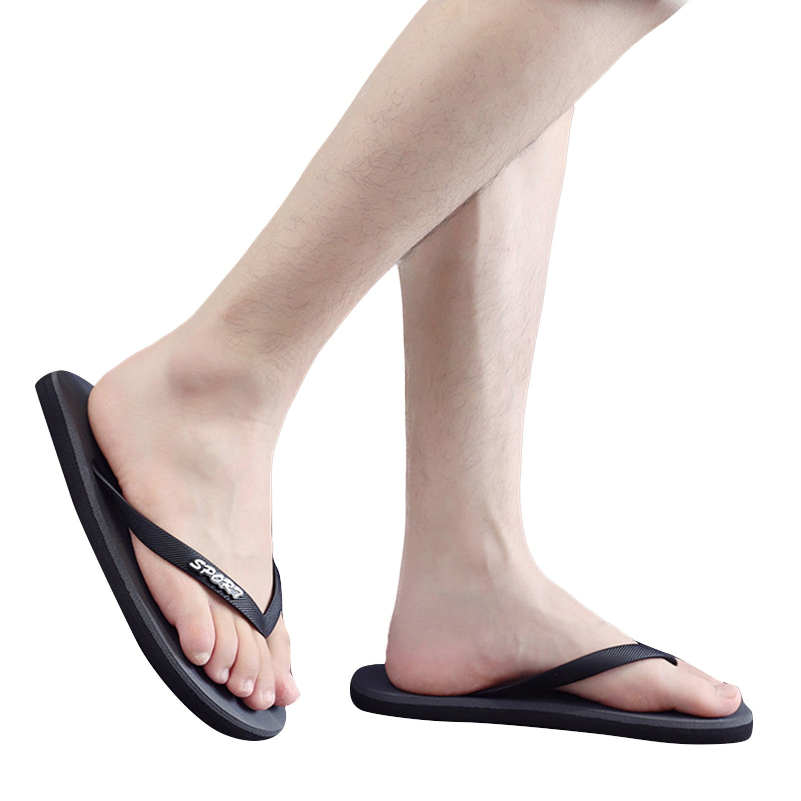 Dakaela Slim Flip Flops for Men Beach Rubber Shower Shoes Comfortable ...