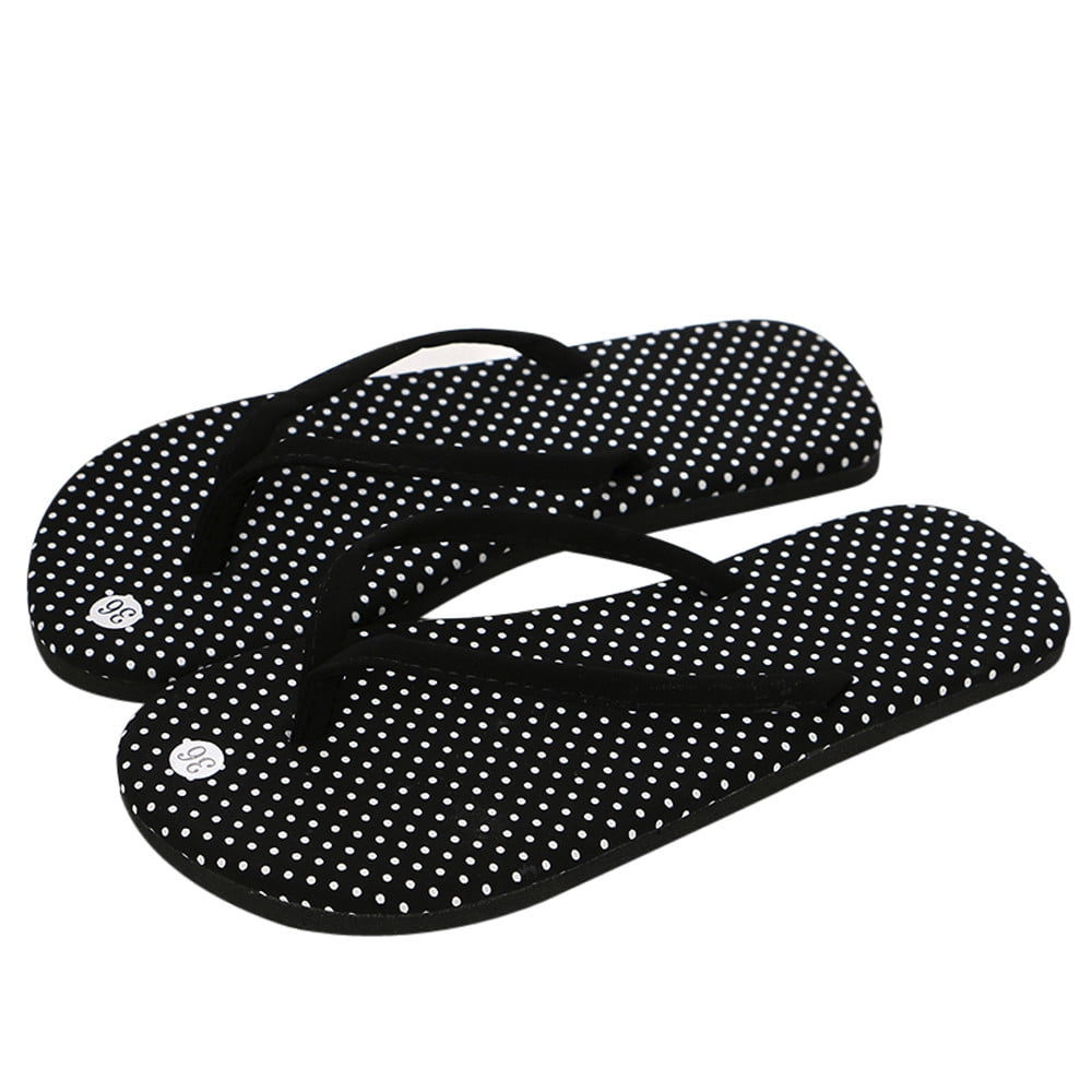 Dakaela Slim Flip Flops for Women Beach Rubber Shower Shoes Footbed ...