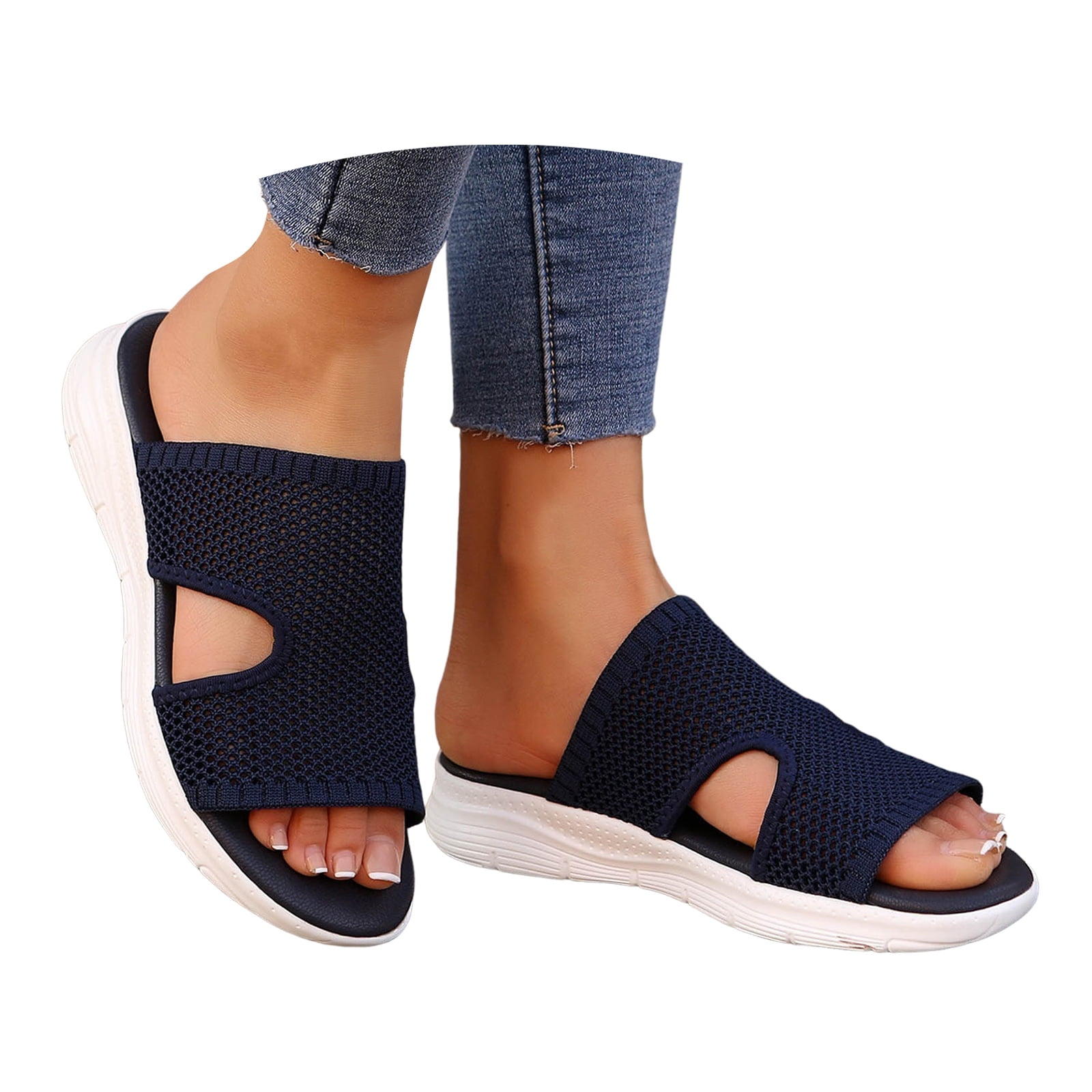 Dakaela Sport Sandals for Women Arch Support Orthopedic Walking Slides ...