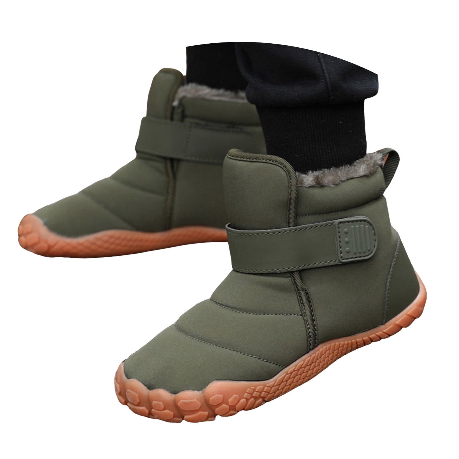 Dakaela Toddler Boots Girls Boys Wide Winter Snow Boot Kids Zero Drop ...