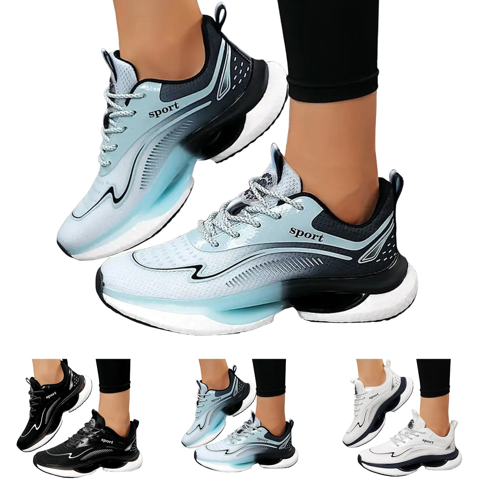 Dakaela Women's Air Cushion Running Shoes Athletic Tennis Fashion ...