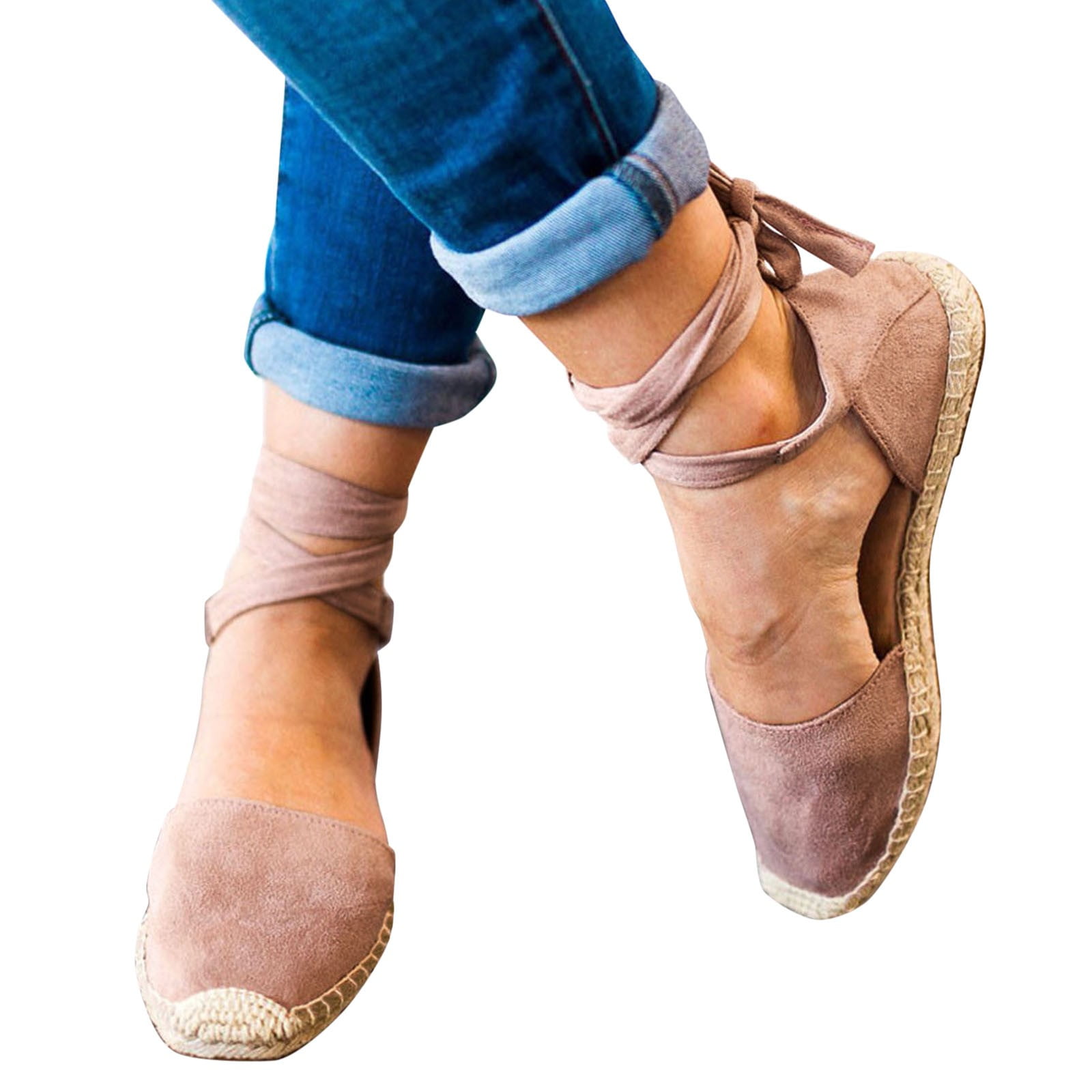 Dakaela Women's Closed Toe Sandals Comfort Cork Footbed Flats Ankle ...