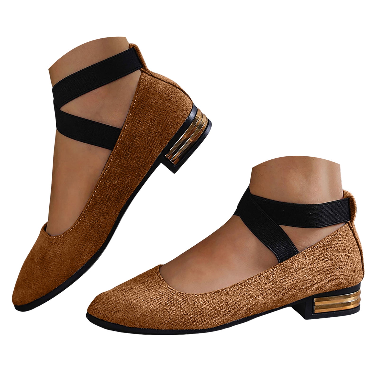 Dakaela Women's Dress Shoes Round Closed Toe Mary Jane Comfortable ...