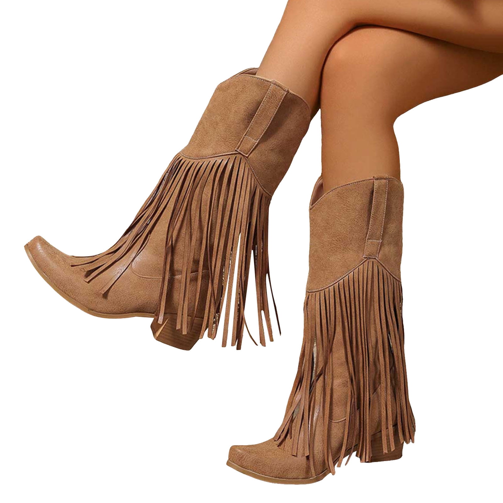 Ladies Fringe Western Boots