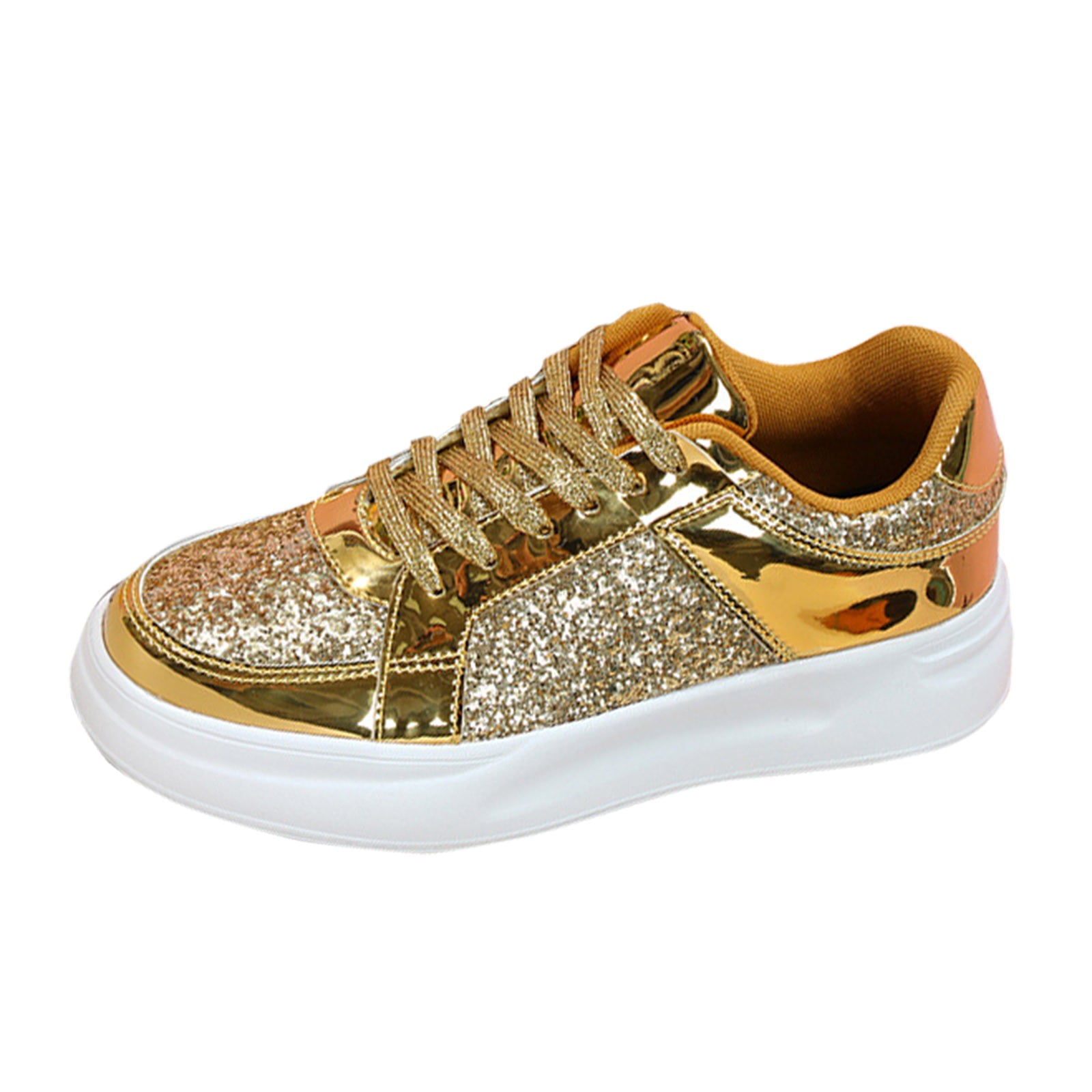 Dakaela Women's Glitter Tennis Sneakers Sparkly Rhinestone Dressy ...