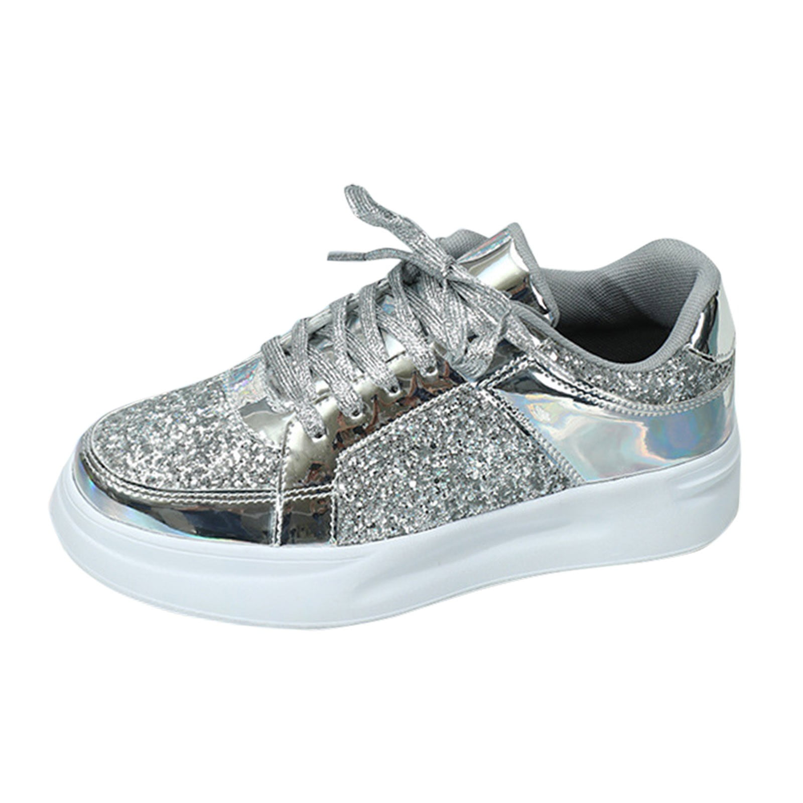 Dakaela Women's Glitter Tennis Sneakers Sparkly Rhinestone Dressy ...