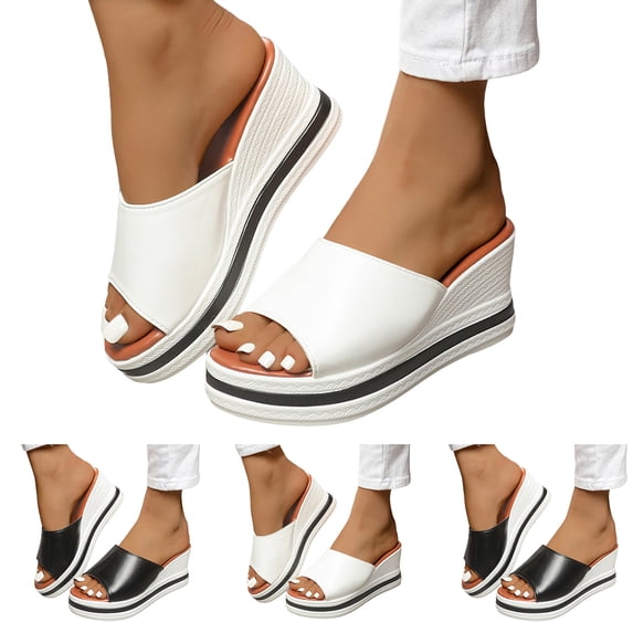 Dakaela Women's Platform Slides Sandals Comfortable Arch Support Slip ...