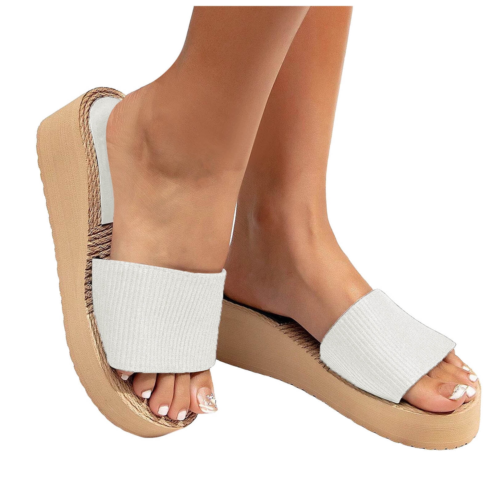Dakaela Women's Platform Wedge Sandals Open Toe Summer Espadrilles ...