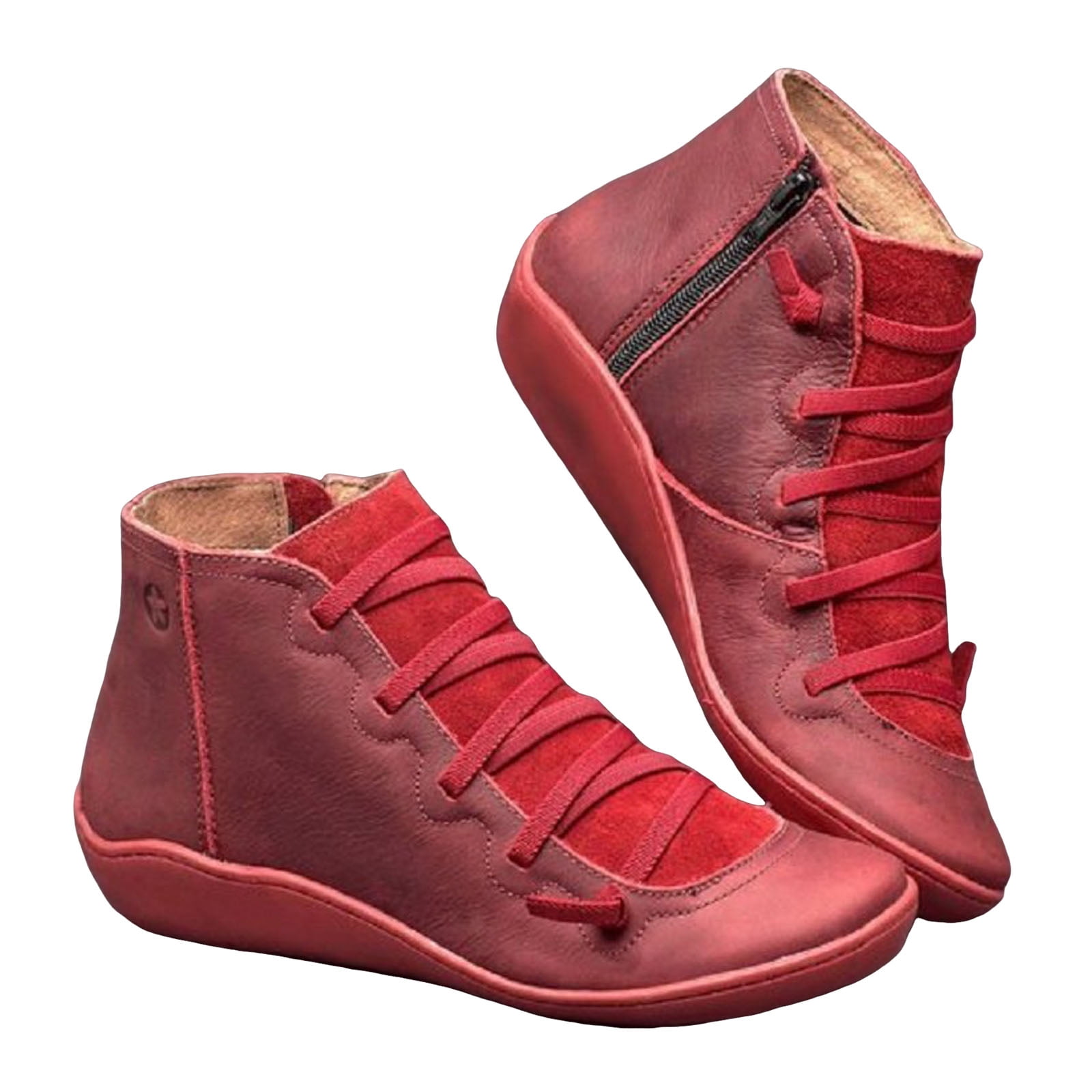 Dakaela Women's Vintage Ankle Boots 2025 Arch Support Short Booties No ...