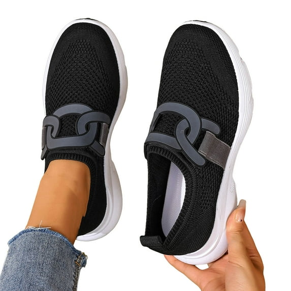 Dakaela Women's Walking Shoes Running Athletic Sports Slip on Sneakers ...