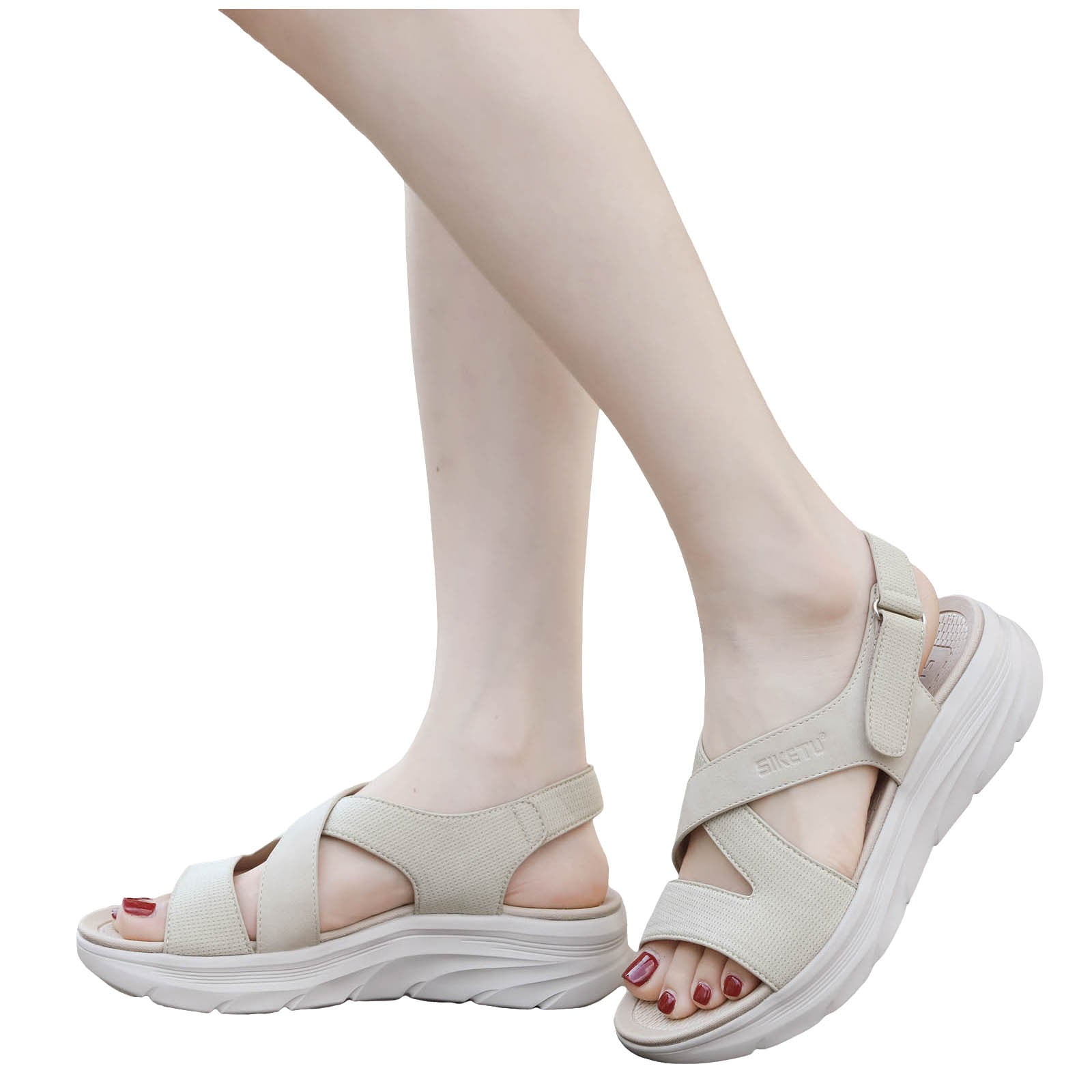 Dakaela Womens Hiking Sandals Arch Support Sport Walking Slip on Summer ...