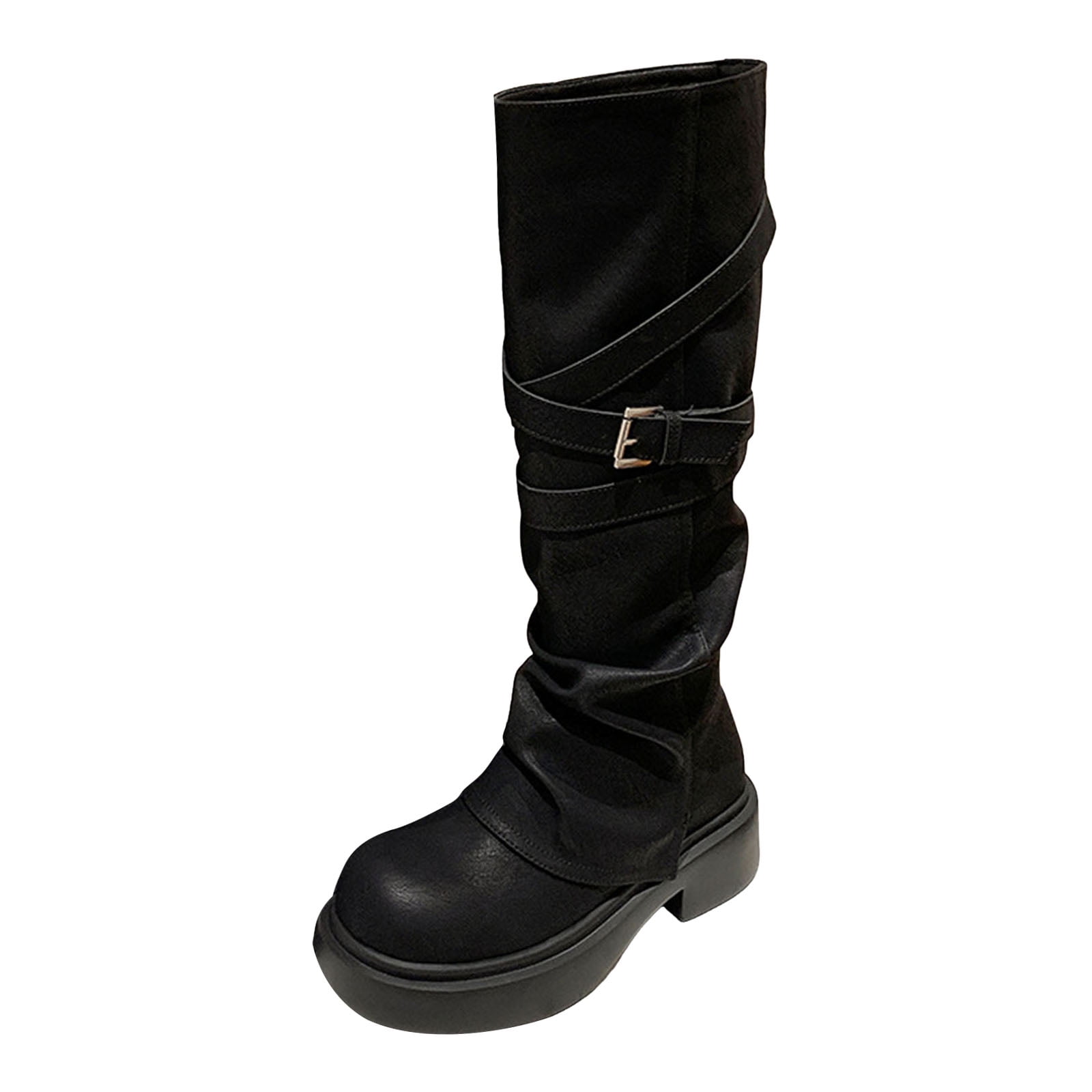 Dakaela Womens Knee High Boots 2025 Fall Winter Motorcycle Riding Boot ...