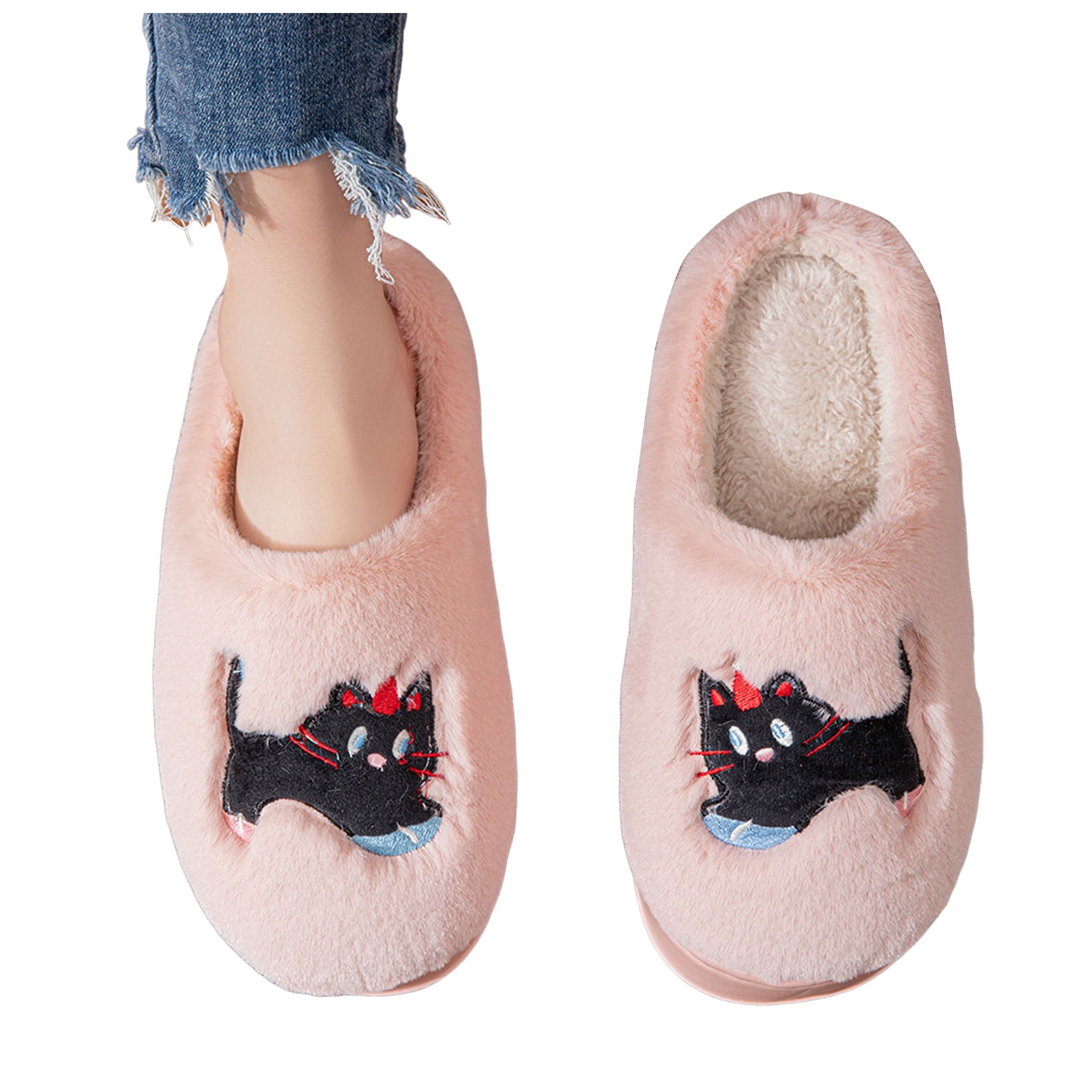 Dakaela Womens Mens Cute Plush Slippers Memory Foam Soft Cozy Fuzzy ...