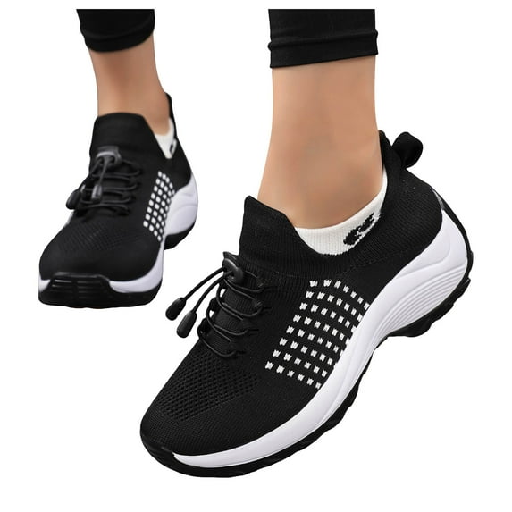 Dakaela Womens Slip on Walking Shoes Breathable Arch Support Running ...