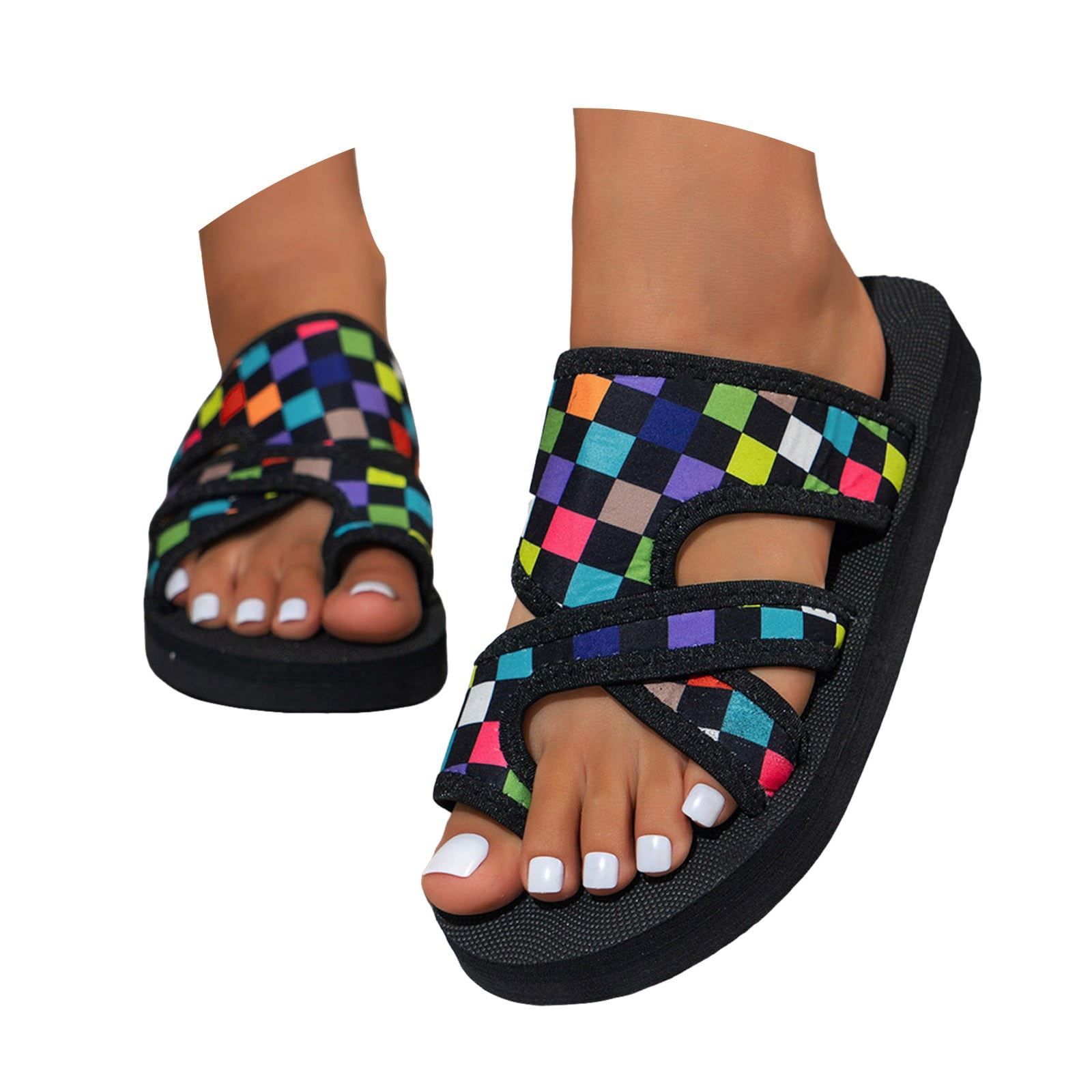 Dakaela Womens Summer Mesh Sandals Breathable Dress Flip Flops Trendy ...