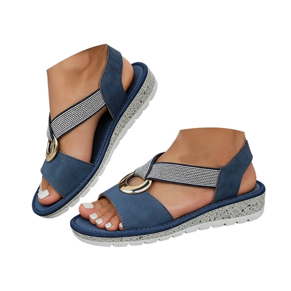 Dakaela Womens Walking Sandals Summer Casual Platform Strappy Arch ...